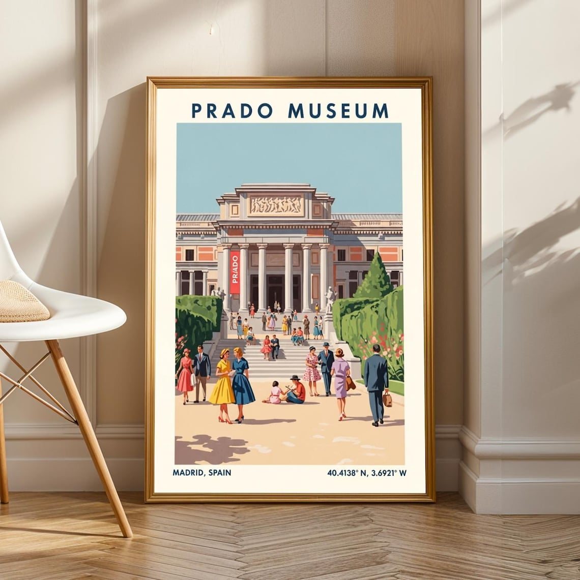 Prado Museum Vintage Travel Poster: Mid-Century Modern Art Print ...