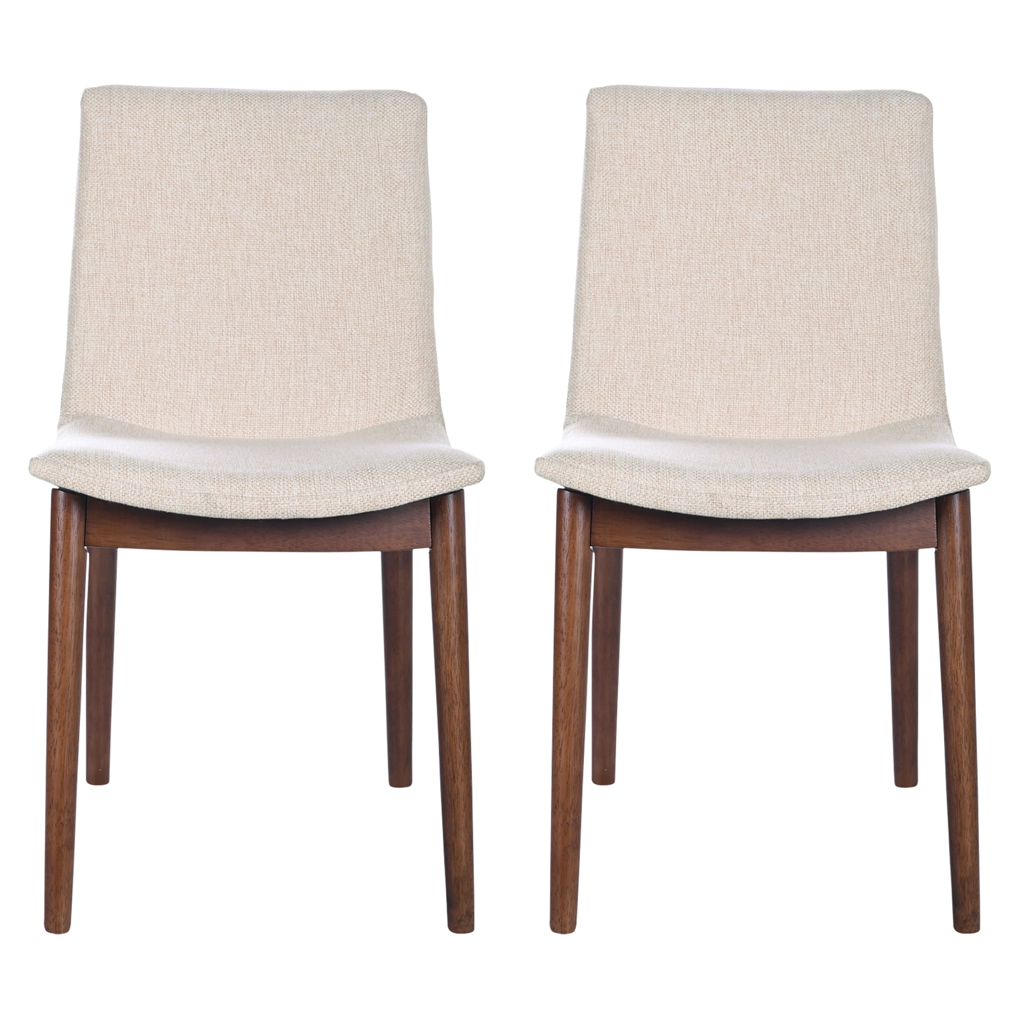 Praestigia Italian Style Solid Wood Linen Fabric Upholstered Chair in ...