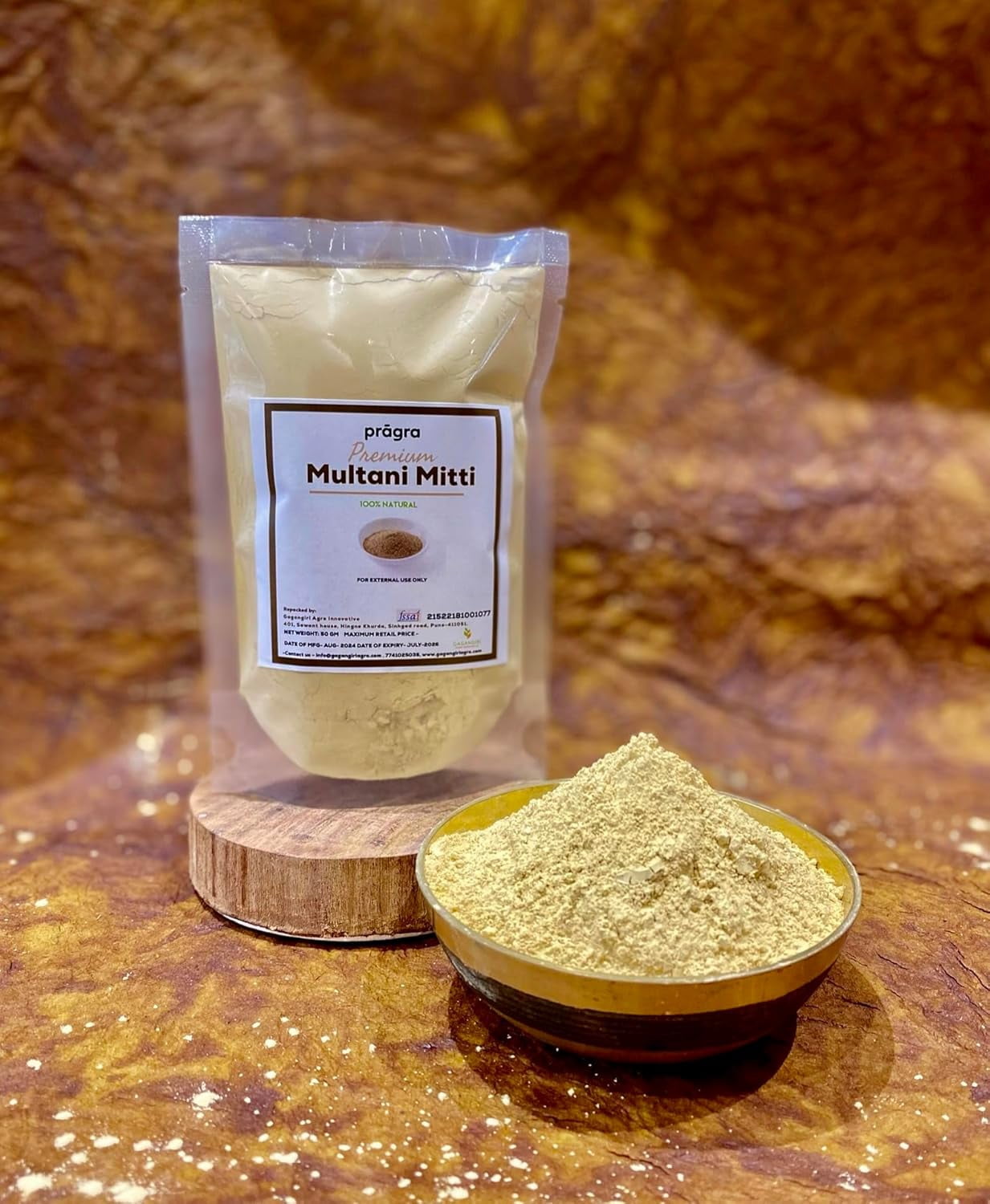 Pragra 100 Natural Multani Mitti Powder 50g 2 - Walmart.com