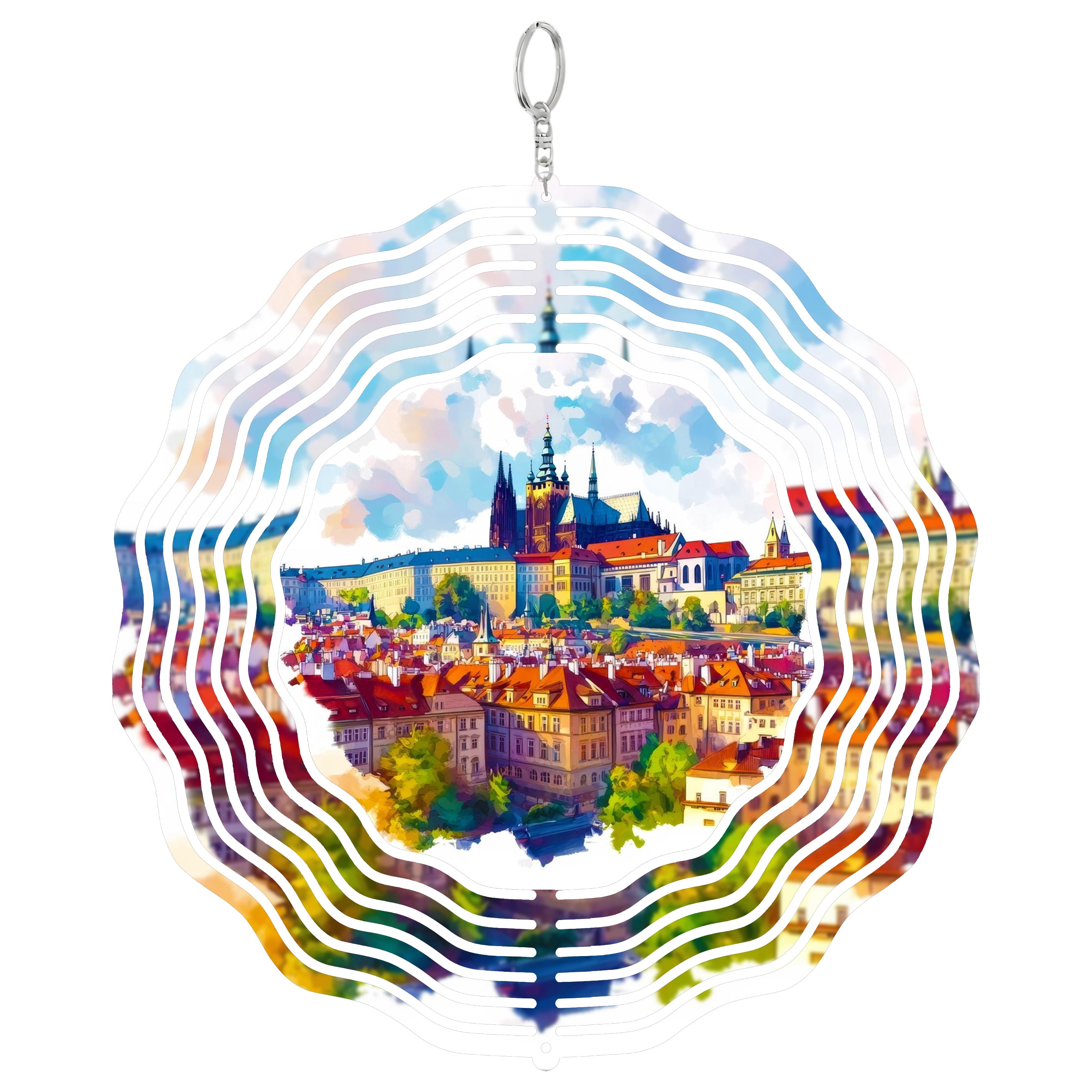 Prague Charles Bridge 3D Wind Spinner Czech Capital Art - Walmart.com
