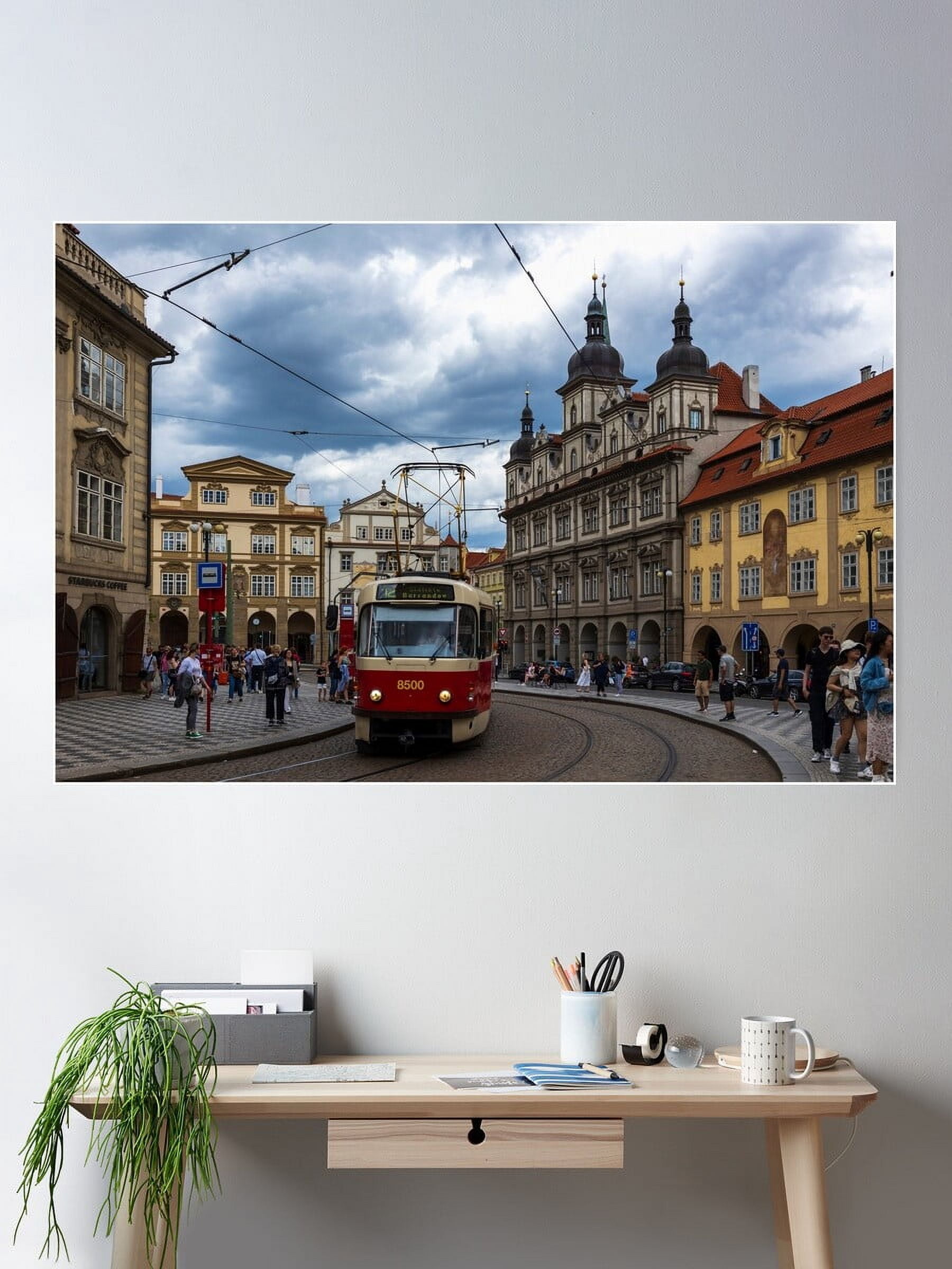 Prague, Czech Republic, Tram Terminal Poster Wall Art, Modern Wall ...
