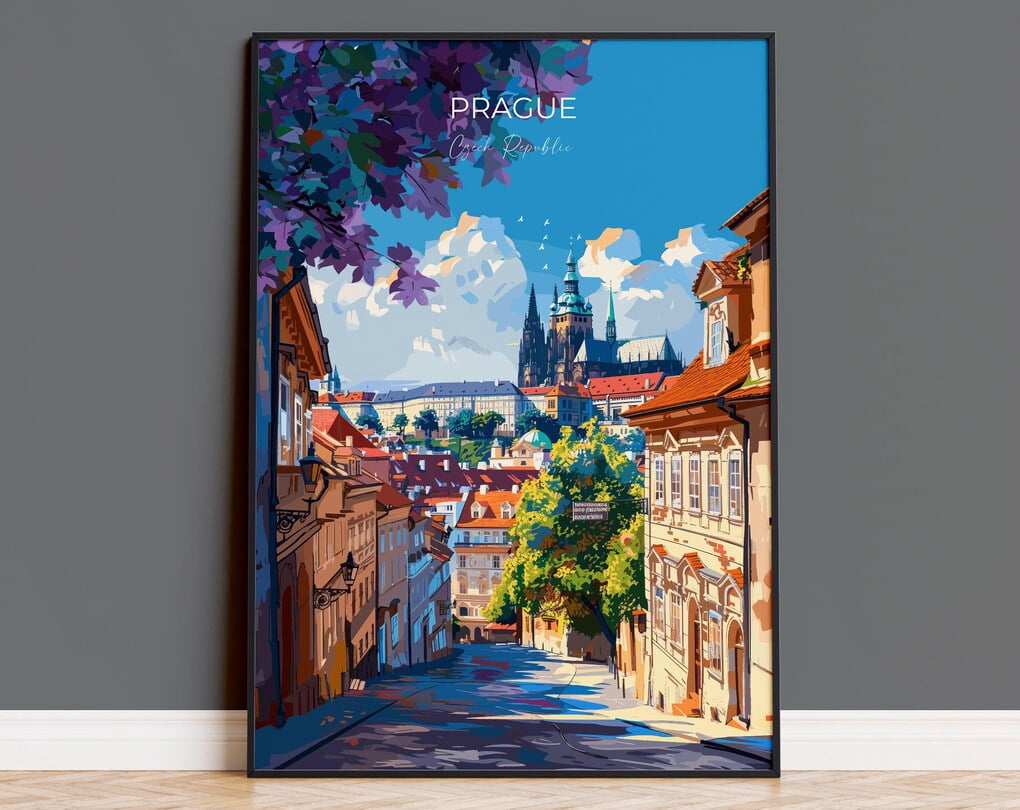 Prague Travel Print Wall Art, Travel Poster Of Prague, Prague Art ...