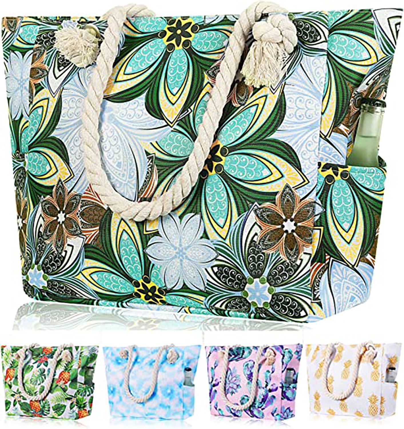 Prahalum Extra Large Beach Tote Bags for Women , Waterproof Sandproof ...