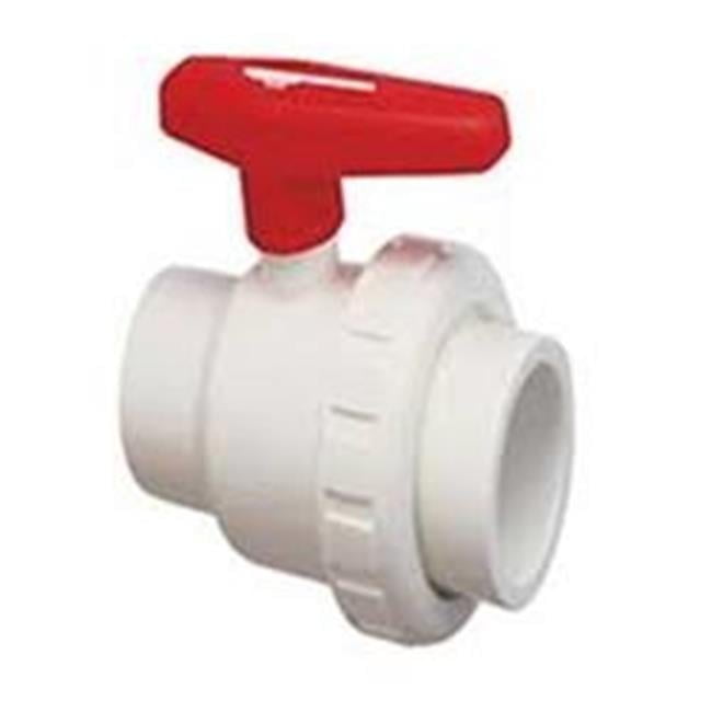 Praher 1.5 in. M x S Single Union Ball Valve PVC - Walmart.com