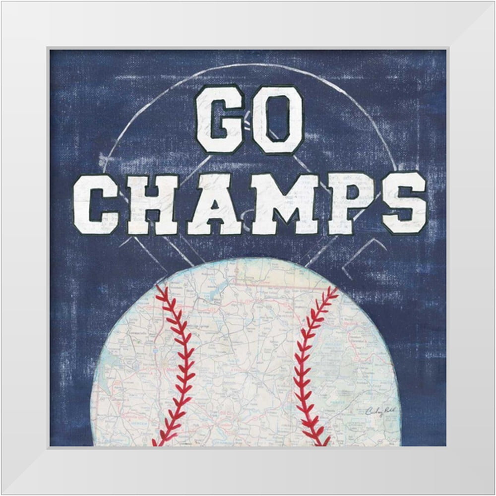 Prahl, Courtney 20x20 White Modern Wood Framed Museum Art Print Titled - On the Field III Go ...