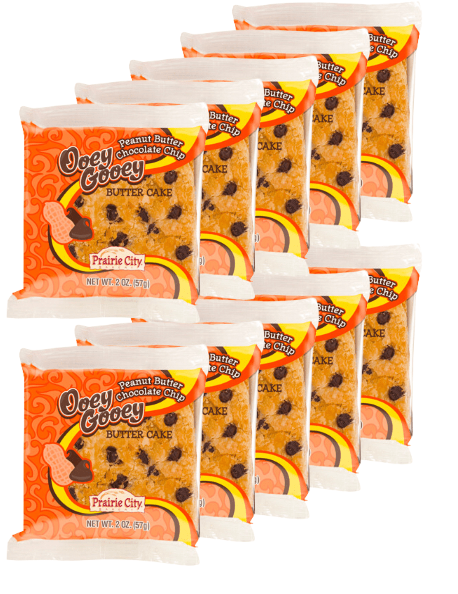 Prairie City Bakery Ooey Gooey Butter Cake Individually Wrapped 2 Ounce ...