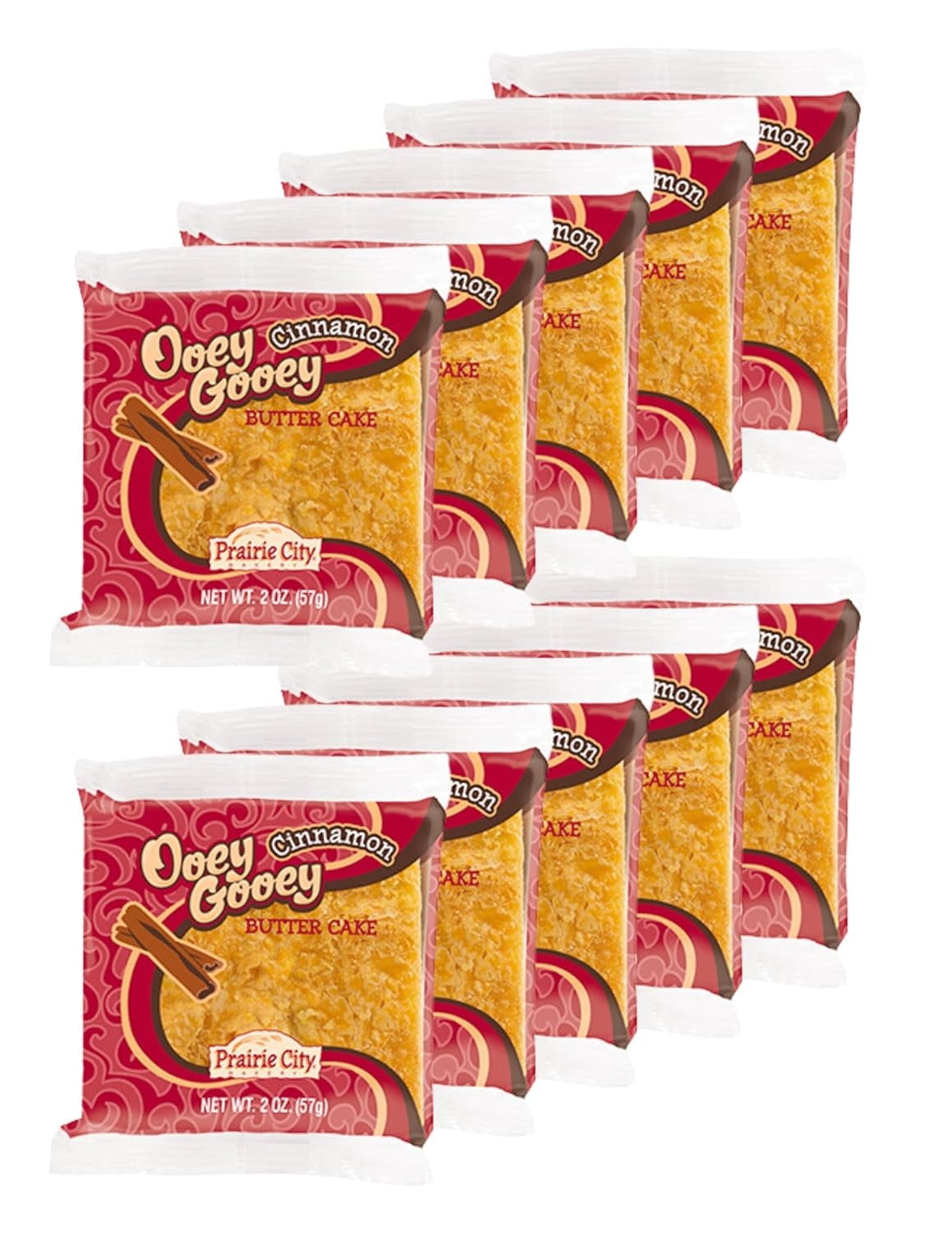 Prairie City Bakery Ooey Gooey Cinnamon Butter Cake | Pack of 10 ...