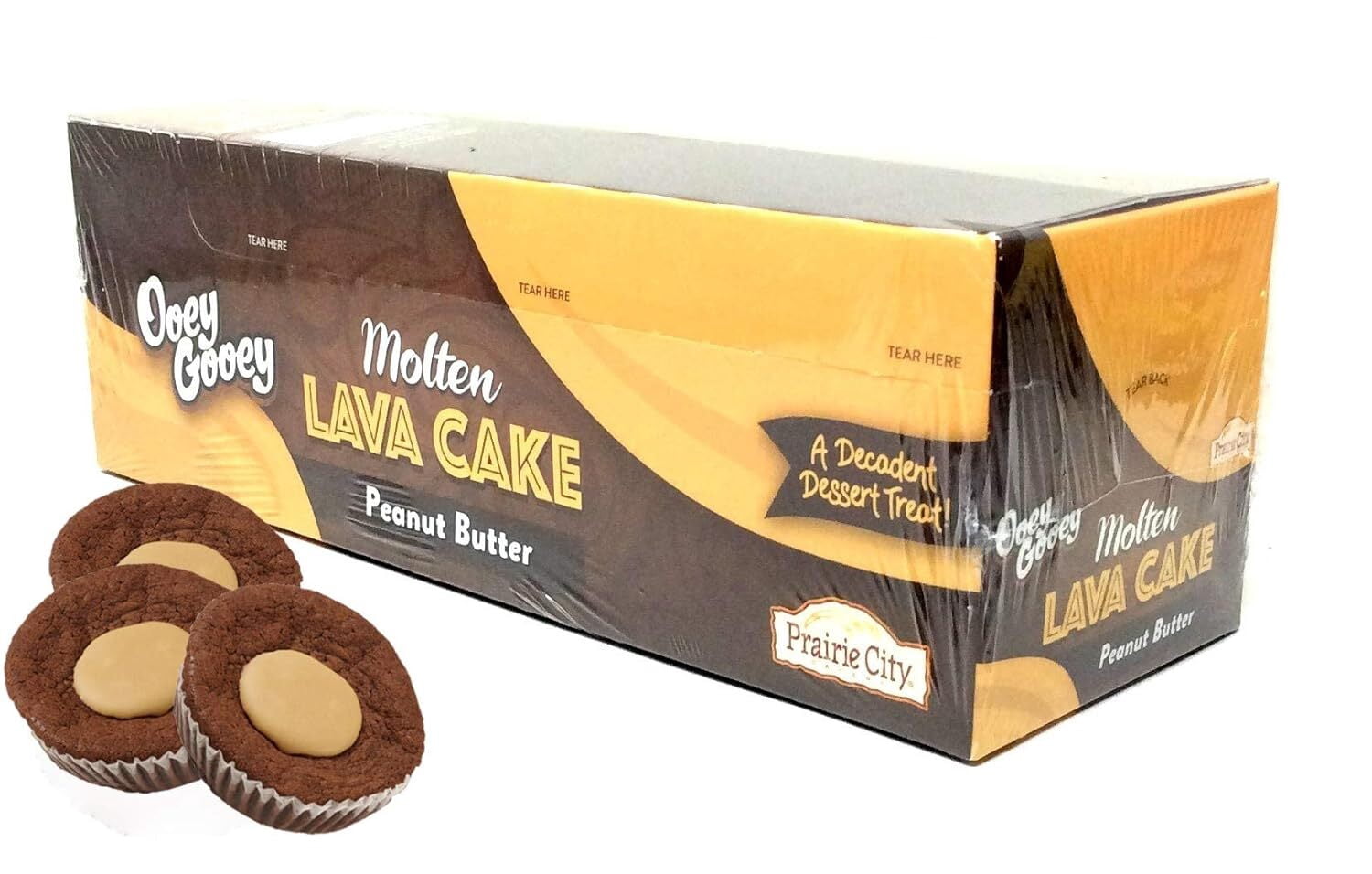 Prairie City Bakery Ooey Gooey Molten Lava Cake Pack of 6 (Peanut ...