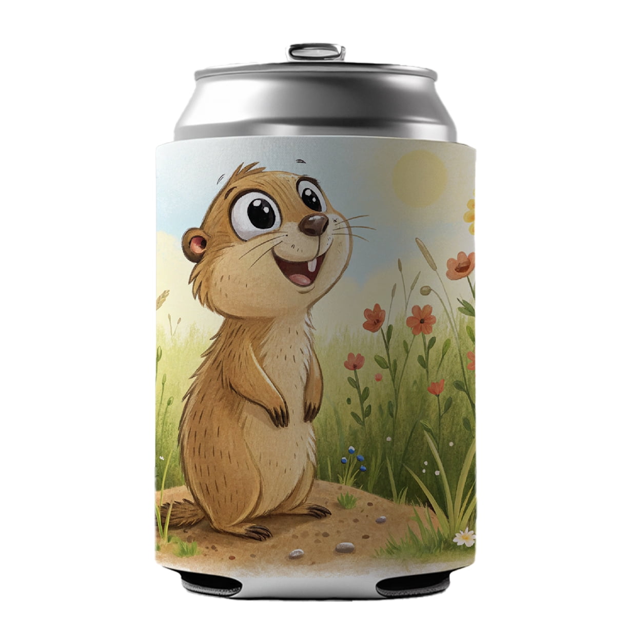 Prairie Dog Children's Illustration Style Drink Beer Soda Insulated ...