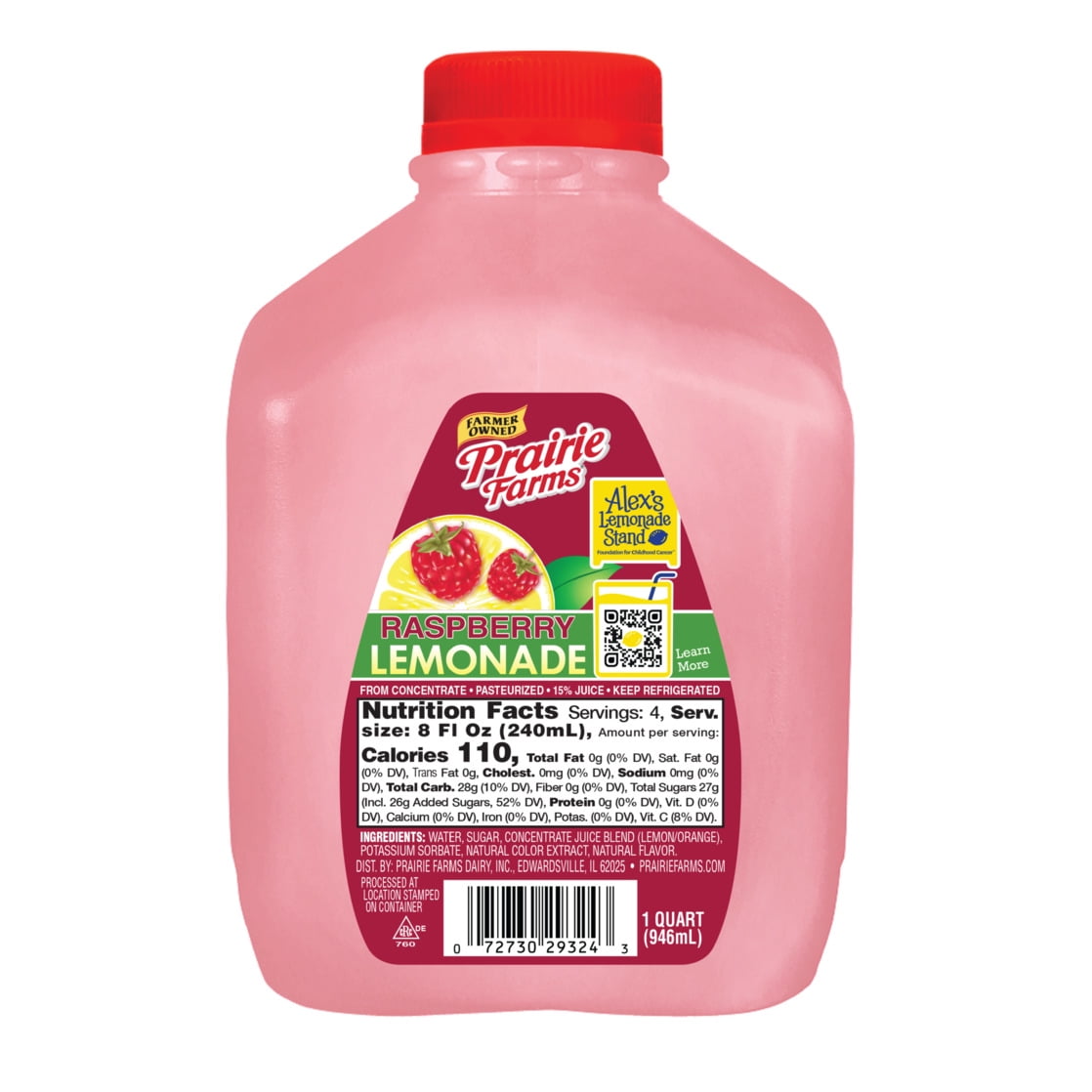 Prairie Farms, Raspberry Lemonade, Quart, 32 Fl Oz - Walmart.com