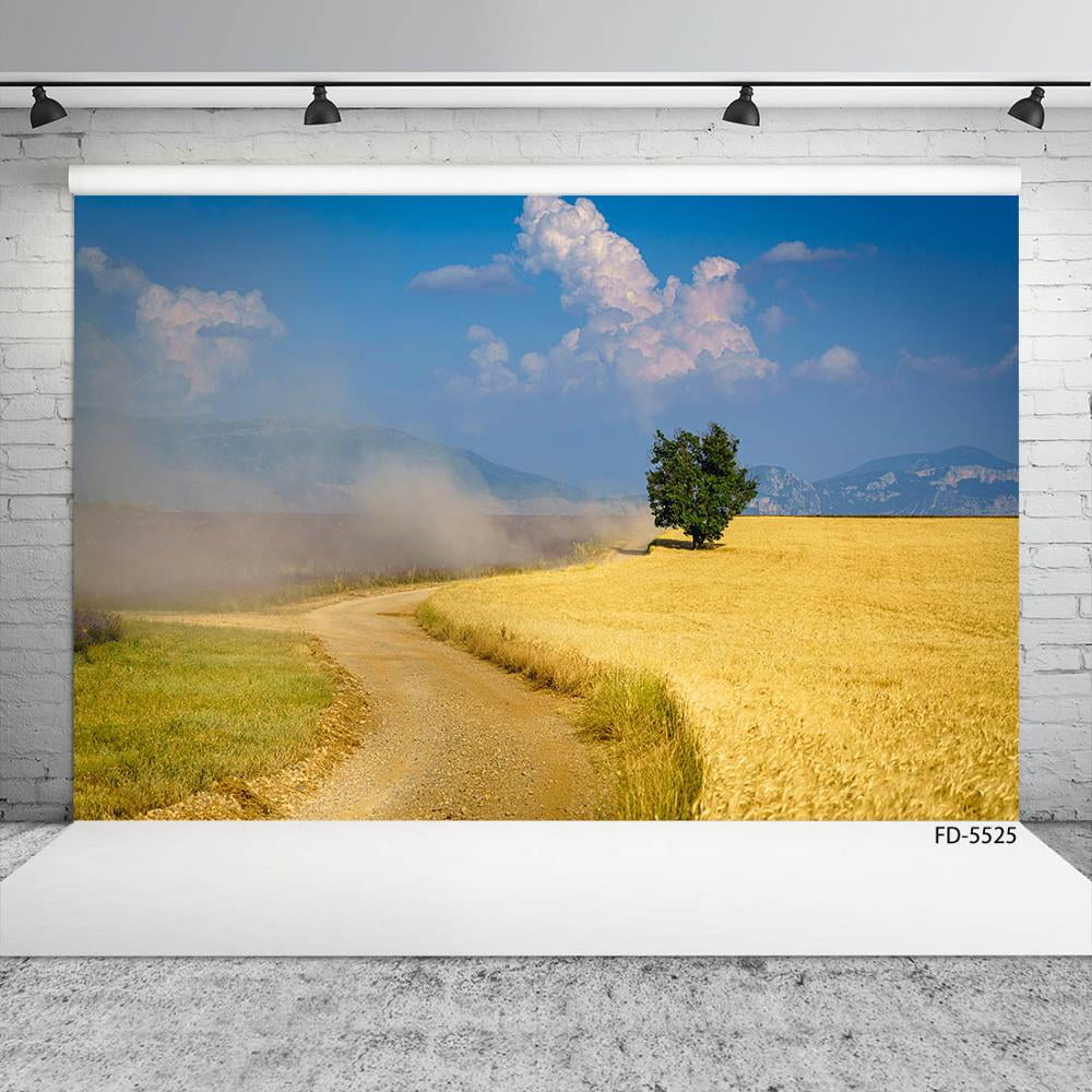 Prairie Fog Tree Mountain Photography Backdrop Customized Background ...