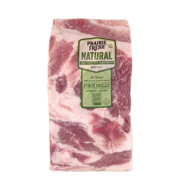 Prairie Fresh Natural Fresh Pork Belly Portion, Boneless, 2-4 lb, 11g ...