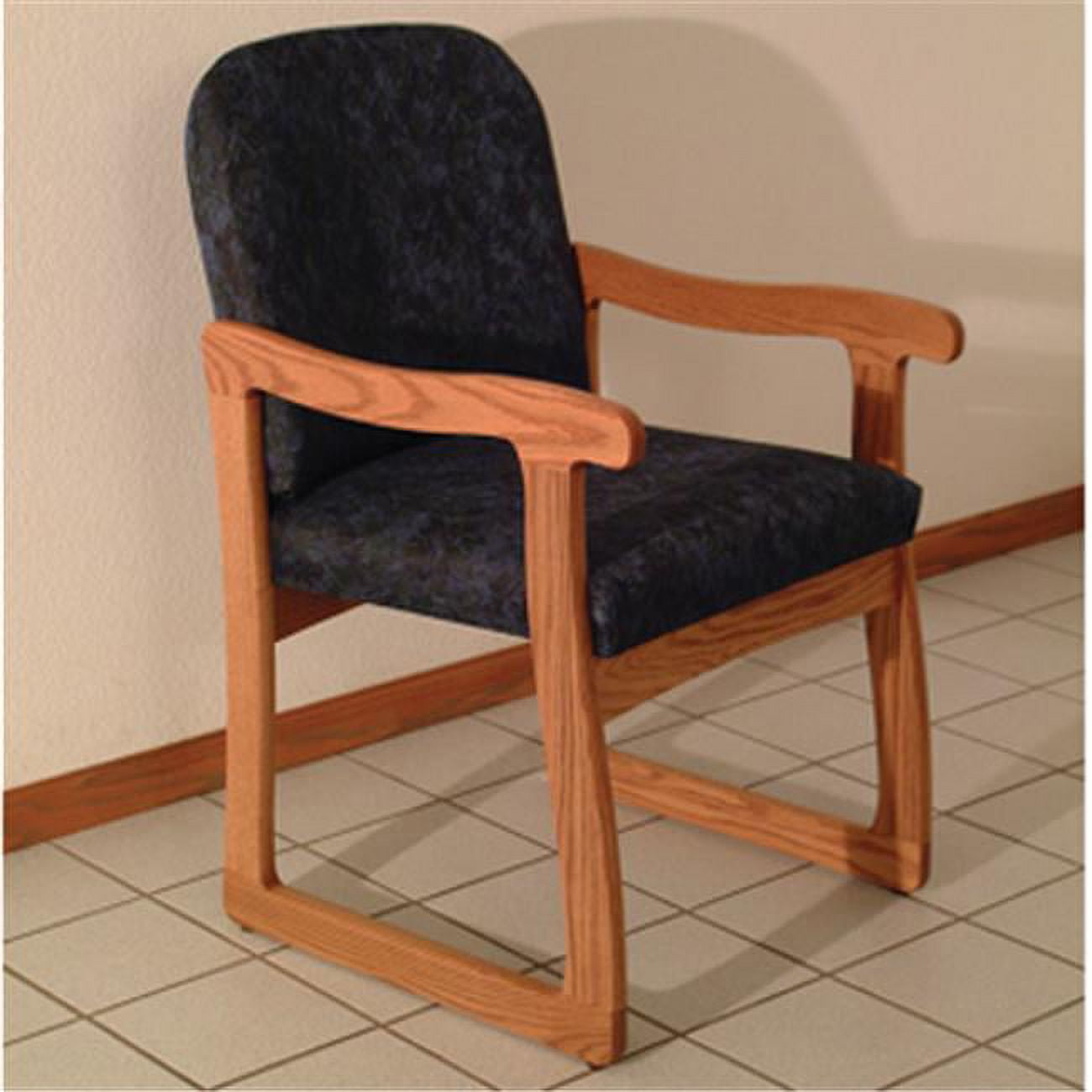 Prairie Guest Chair in Medium Oak - Watercolor Blue - Walmart.com