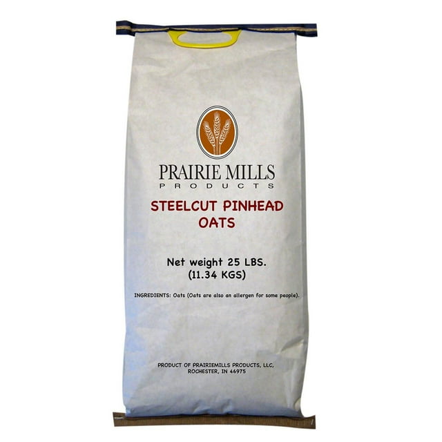 Prairie Mills Premium Natural Steelcut Pinhead Oats for Baking ...
