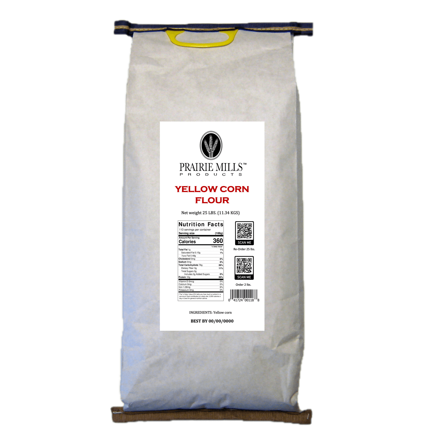 Prairie Mills Yellow Corn Flour 25lb Bag in Box - Walmart.com