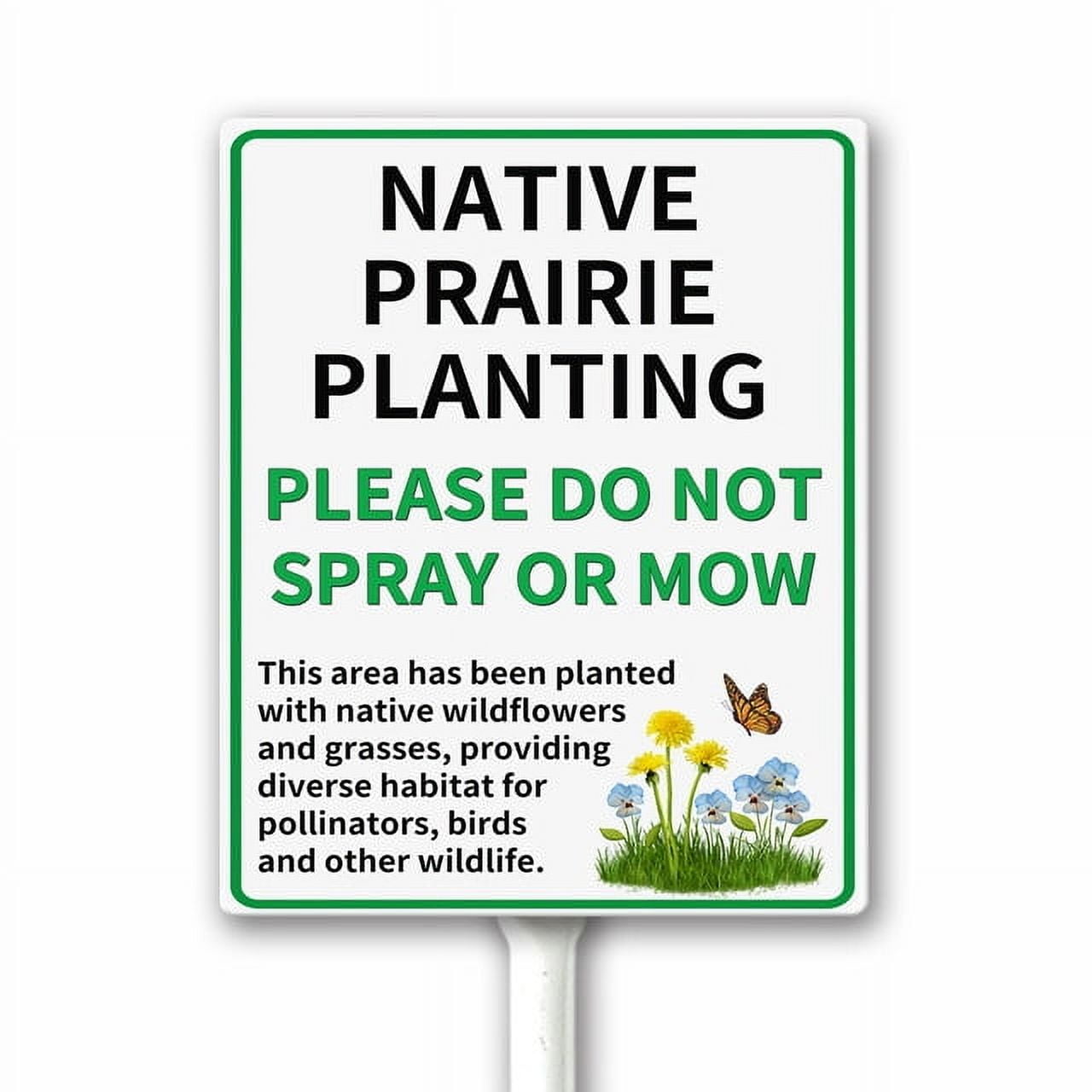 Prairie Planting Sign Native Plant Sign Wildflower Pollinators Plaque ...