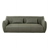 Prairie Upholstered Mid-Century Leather Sofa in Olive Green - Walmart.com