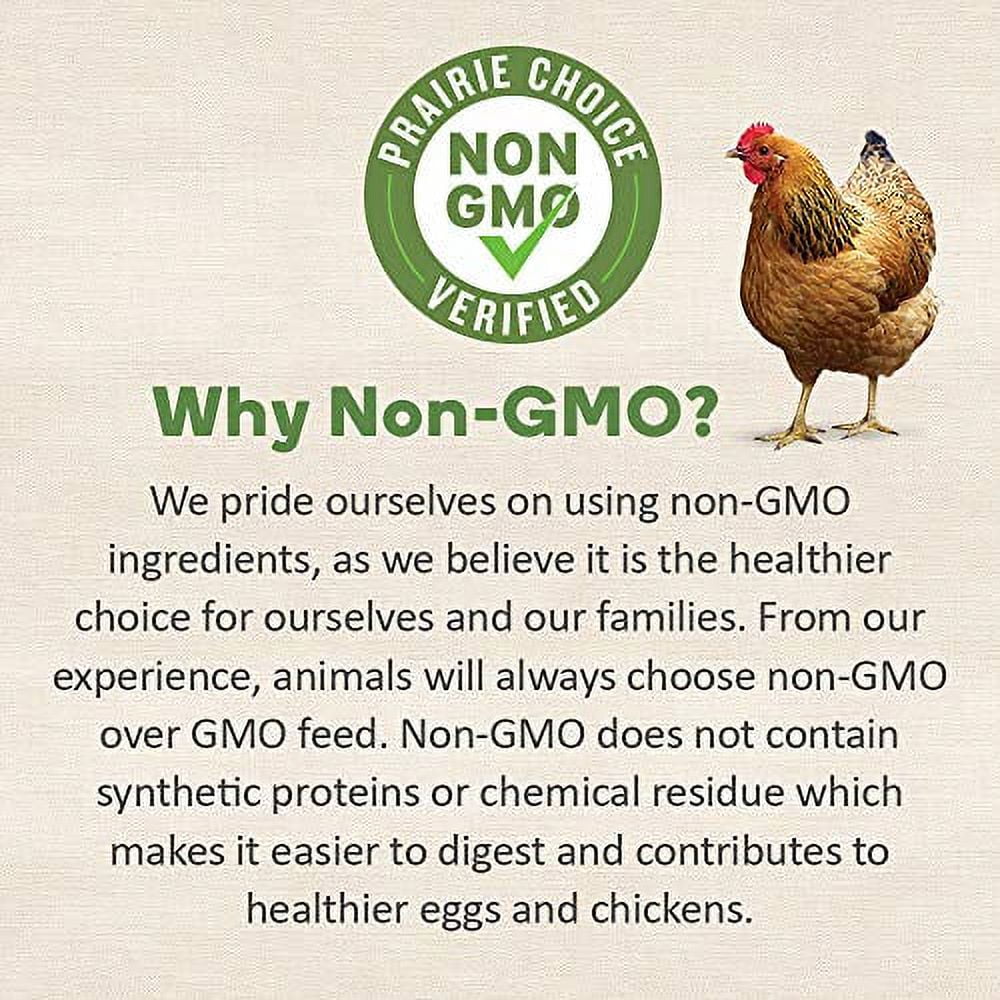 Prairie's Choice Non-GMO Backyard Chicken Feed - Layer Formula, 25lbs ...