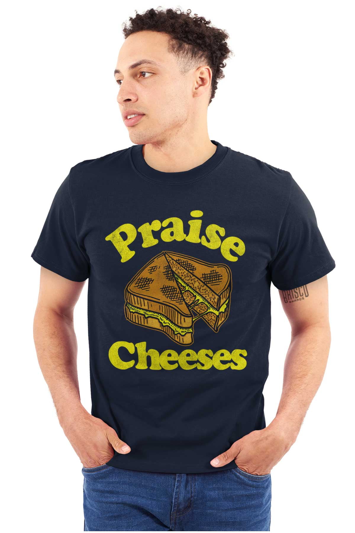 Praise Cheeses Jesus Foodie Meme Unisex Plus Size Graphic Tee Brisco ...