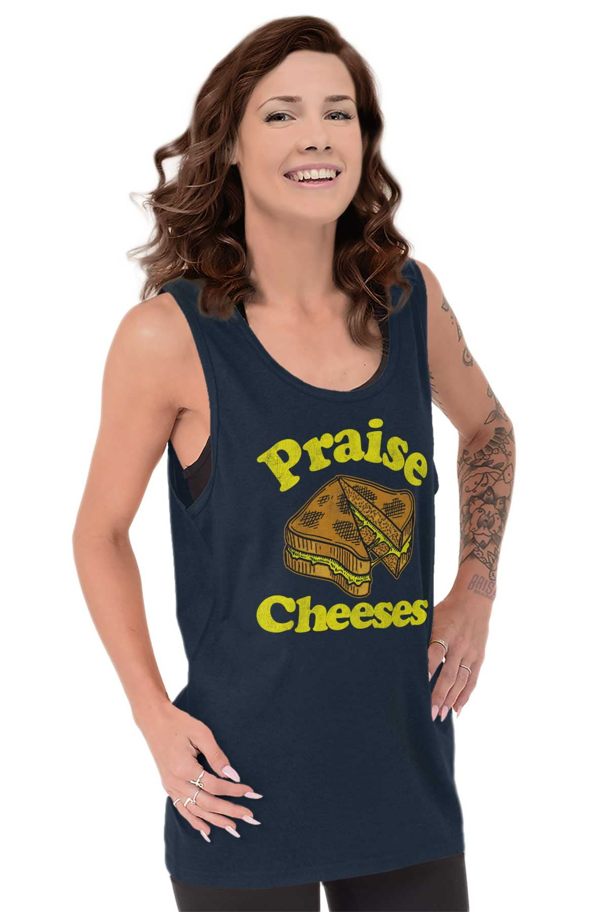 Praise Cheeses Jesus Foodie Meme Tank Top T Shirts Men Women Brisco ...