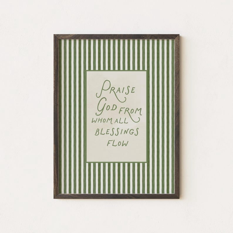 Praise God From Whom All Blessings Flow Printable | Doxology Christian ...