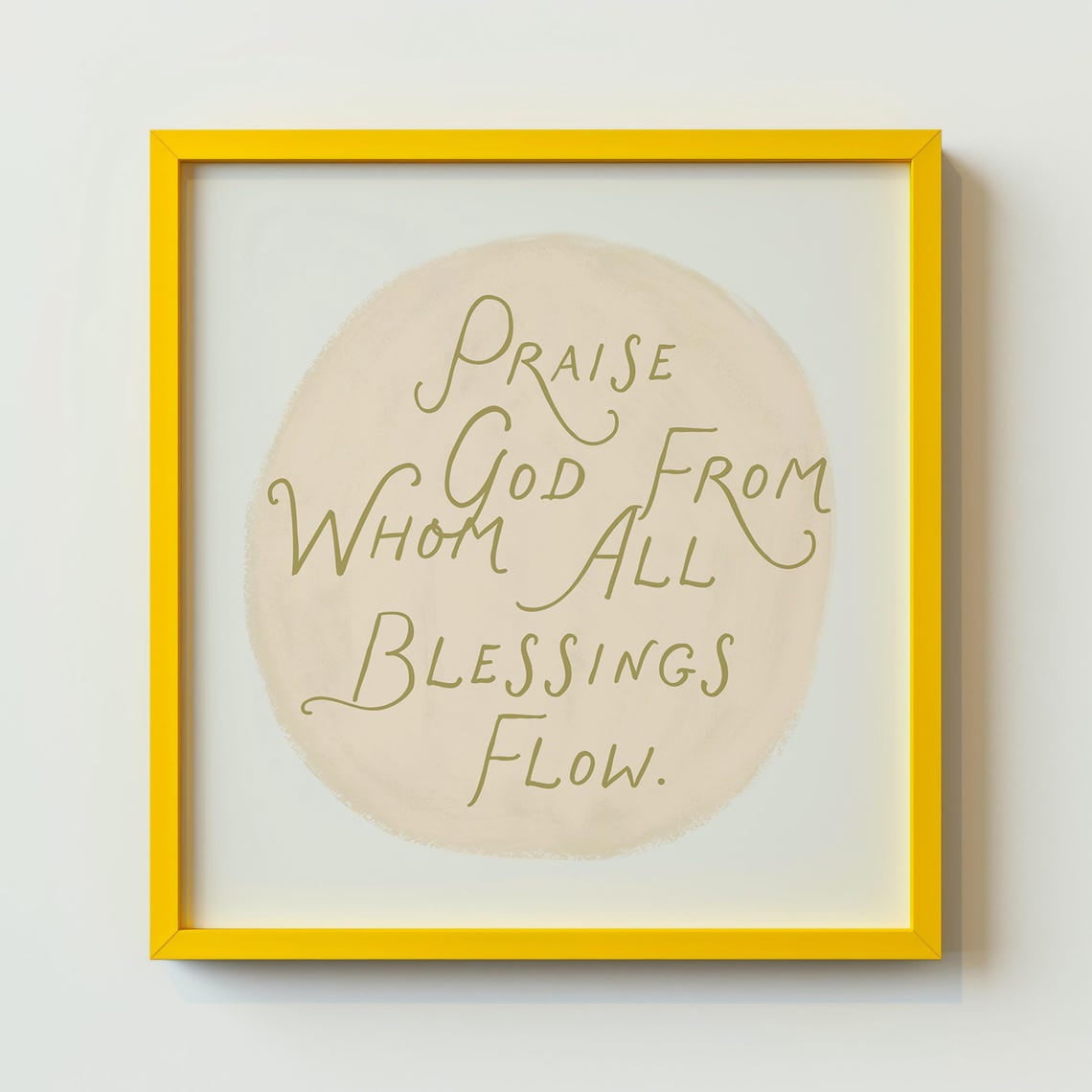 Praise God From Whom All Blessings Flow Square Illustration Print, Art ...