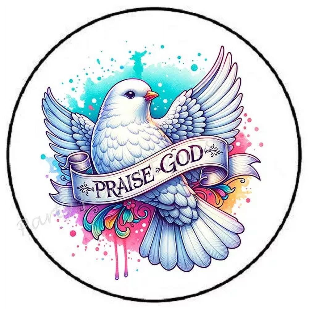 Praise God Dove Religious Sticker Party Favors Sticker Envelope Seals ...