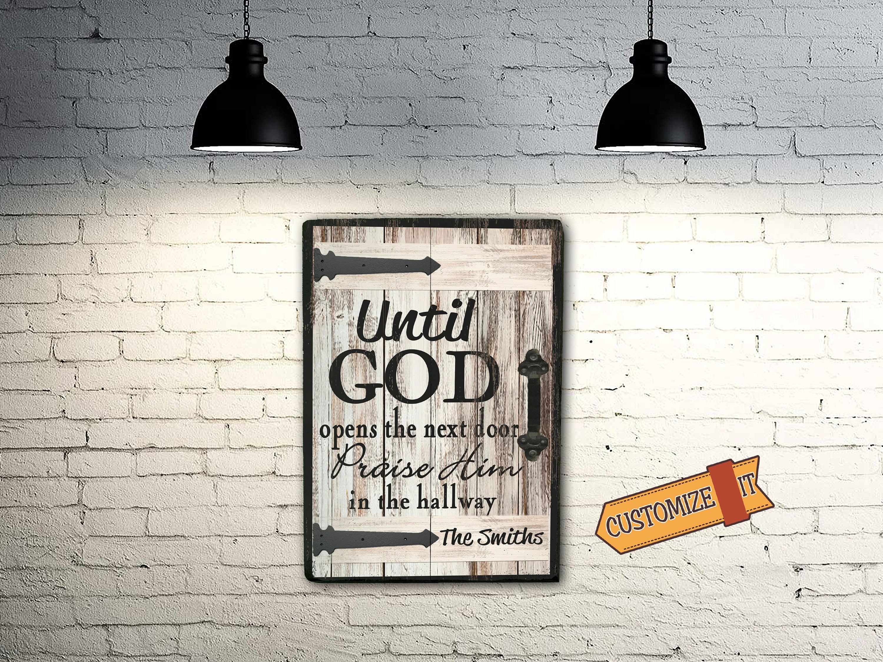 Praise Him in the Hallway - Christian Wood Sign - Walmart.com