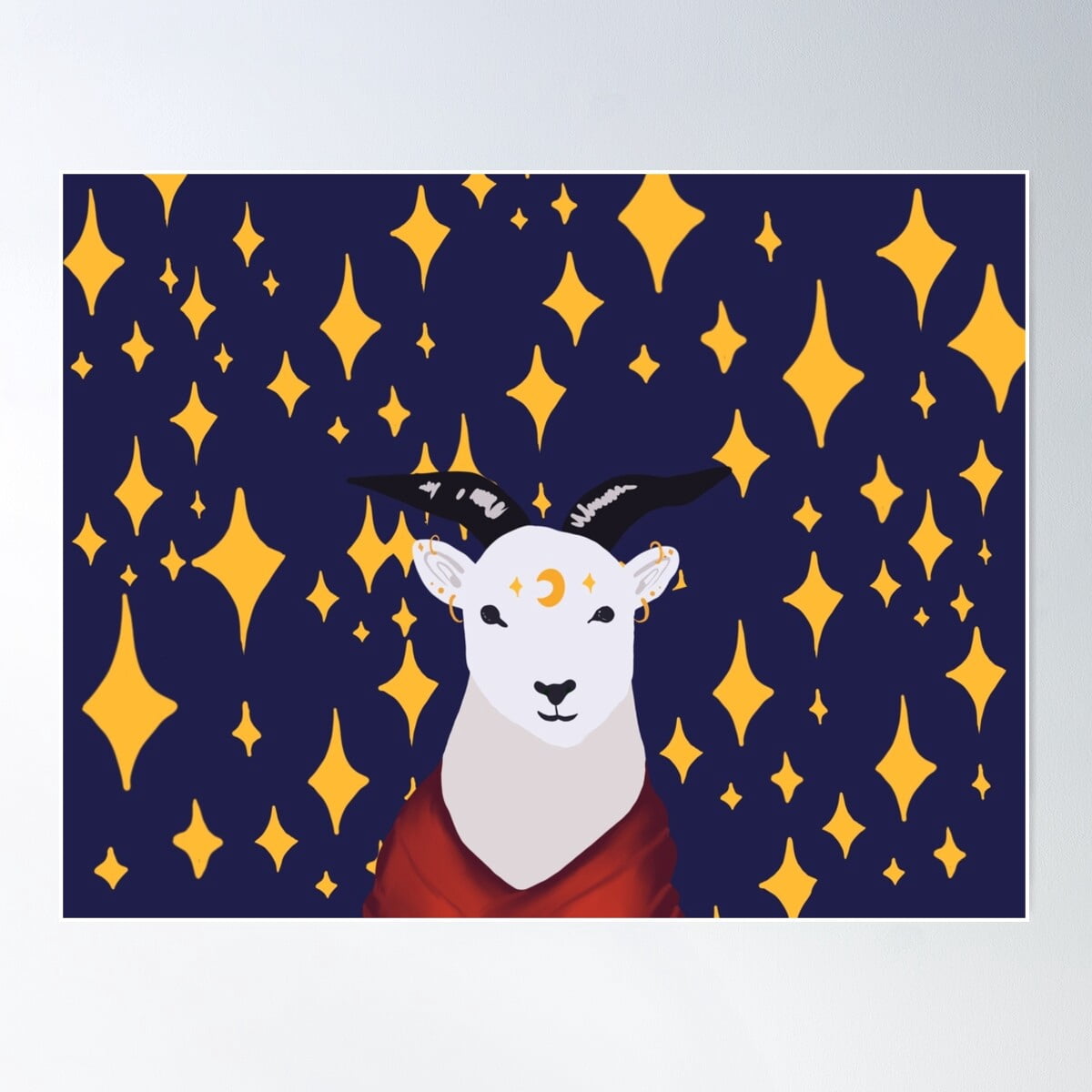 Praise The Goat Poster Wall Art, Modern Wall Decor For Living Room ...