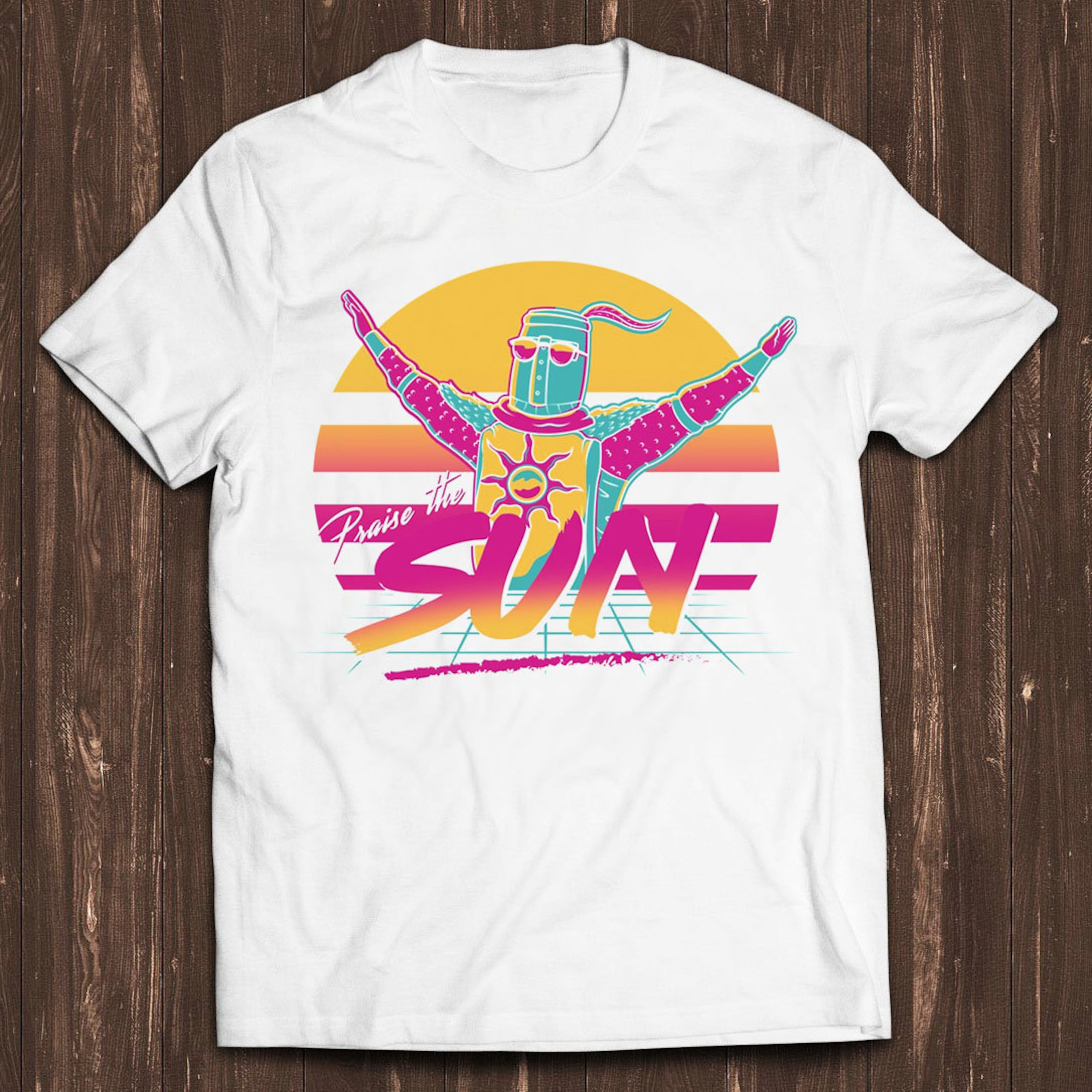 Praise The Sun Neon Homage Thank God Online Gaming Dark Souls Nerd ...