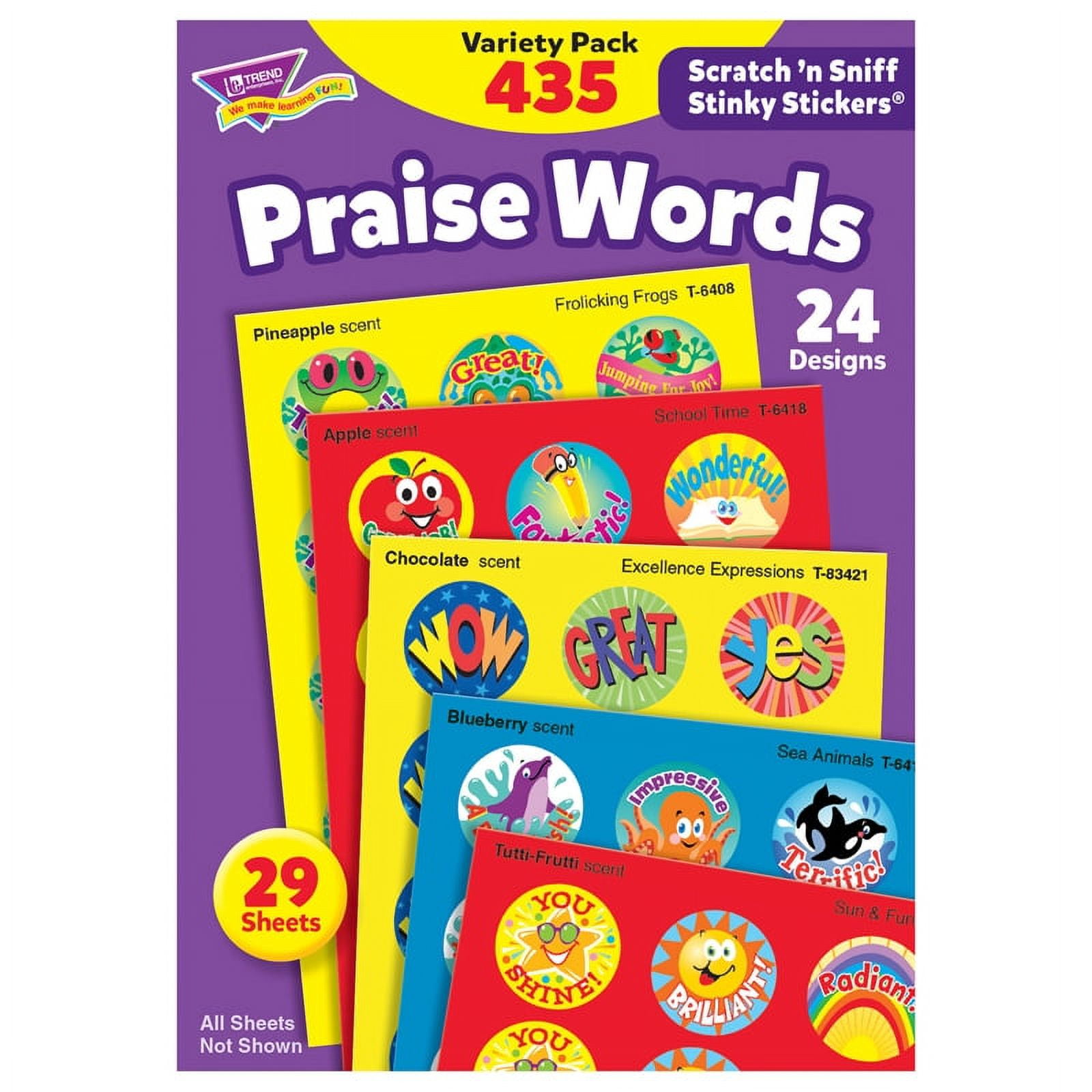 Praise Words Stinky Stickers Variety Pack, 435 ct (435 stickers ...