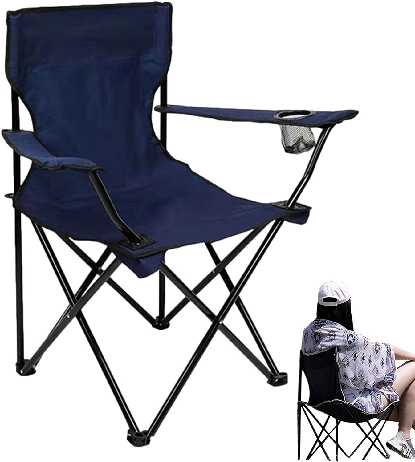 Prakal Portable Folding Camping Chair with Carry Bag for Adults for ...