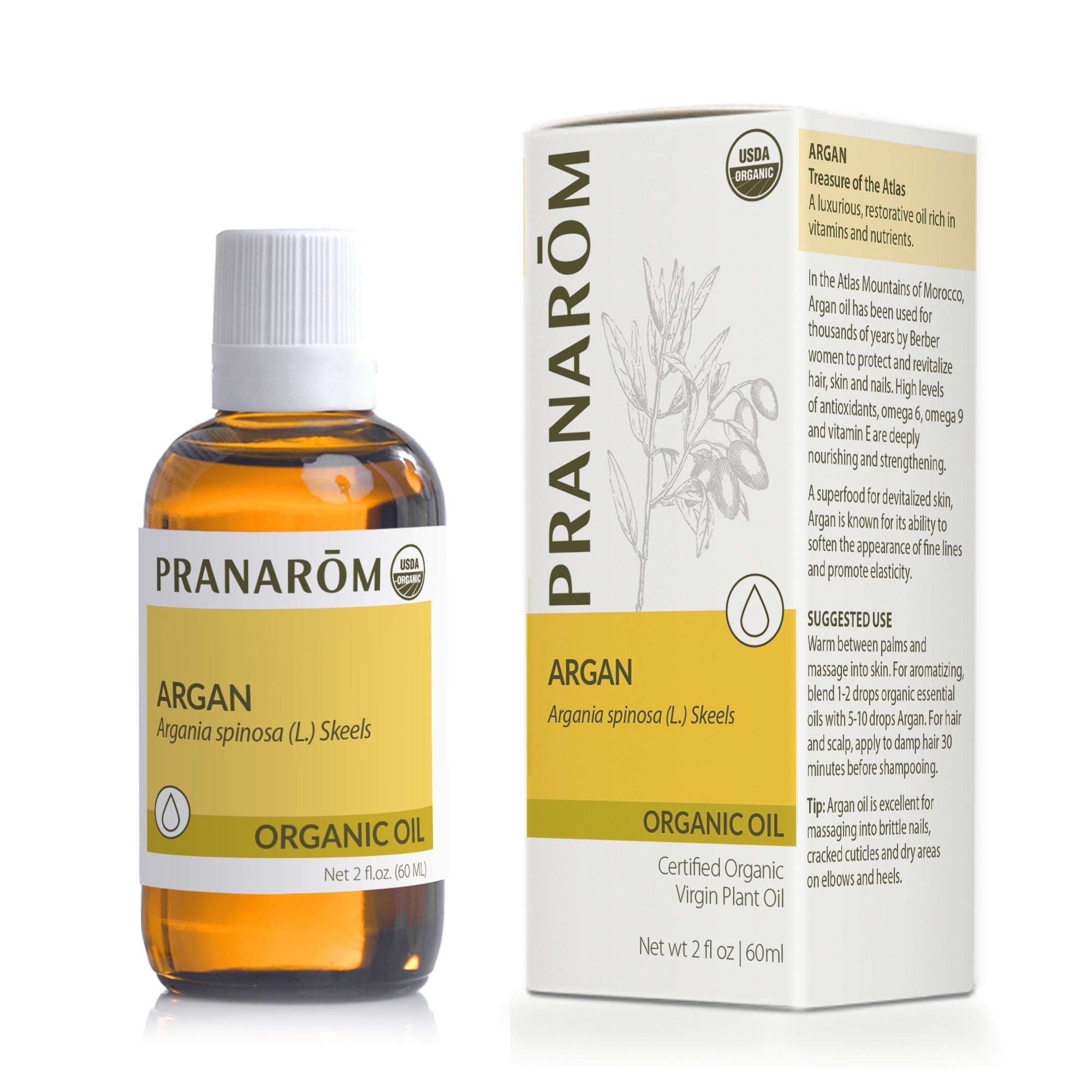 Pranarom, Organic Argan Virgin Plant Oil, Certified Organic, 1 fl oz ...