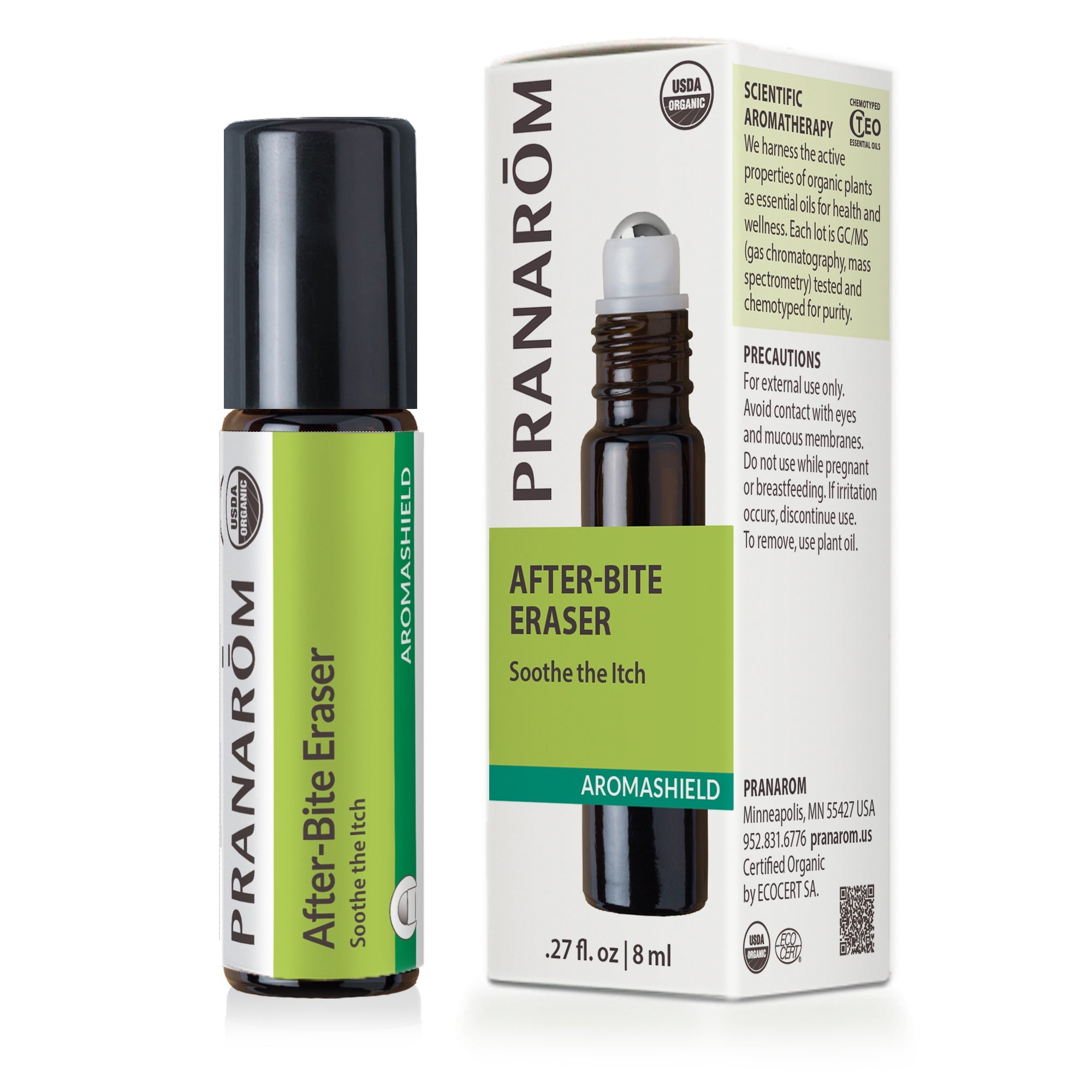 Pranarom Organic Aromashield After-Bite Eraser Roller, 8 ml - Walmart.com