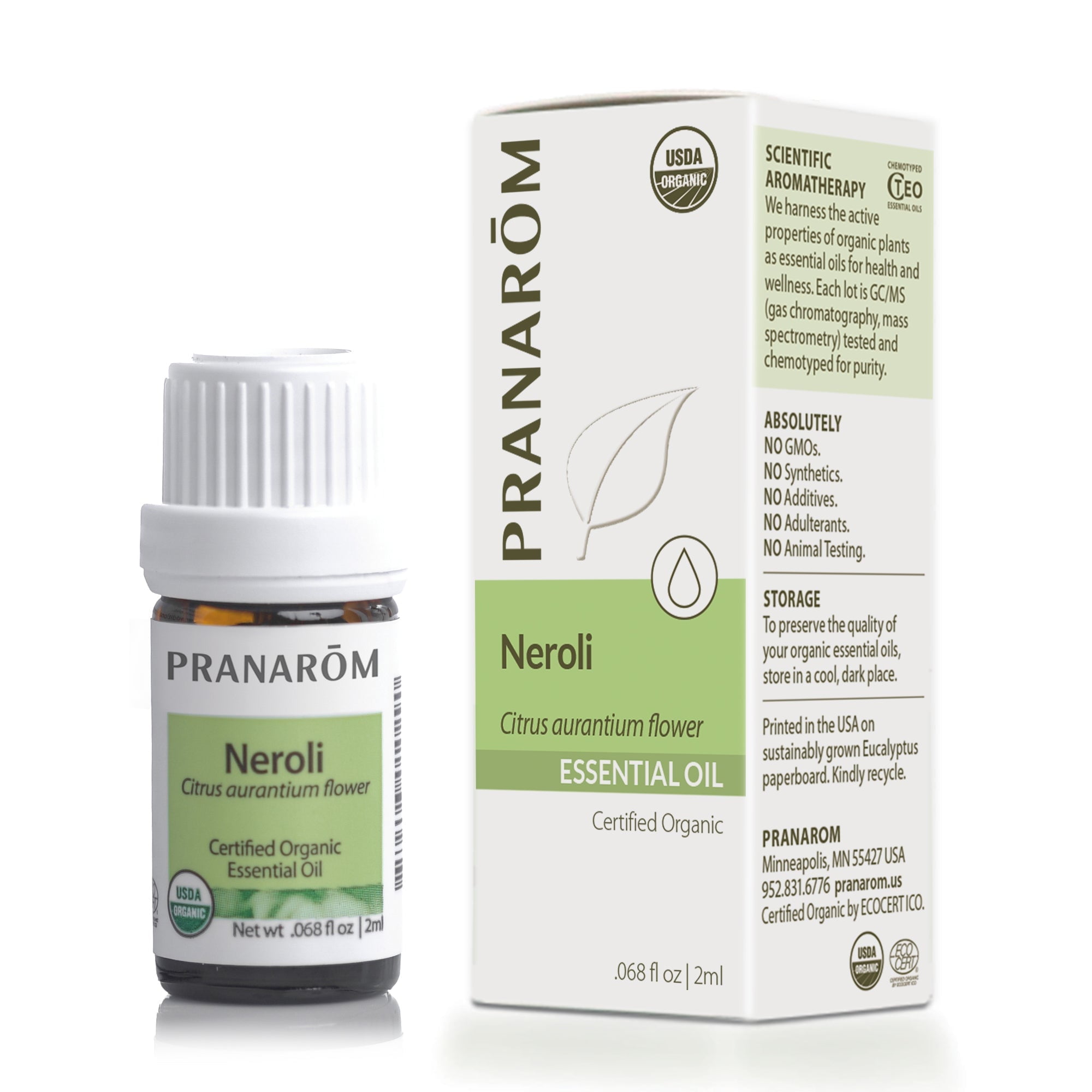 Pranarom Organic Neroli Essential Oil for Aromatherapy & Skincare ...
