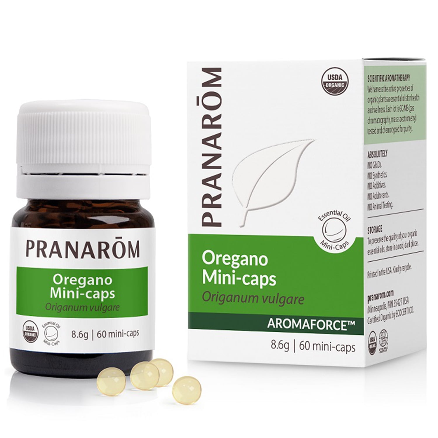 Pranarom Organic Oregano (origanum vulgare) Immune Health, 60 Mini Caps ...