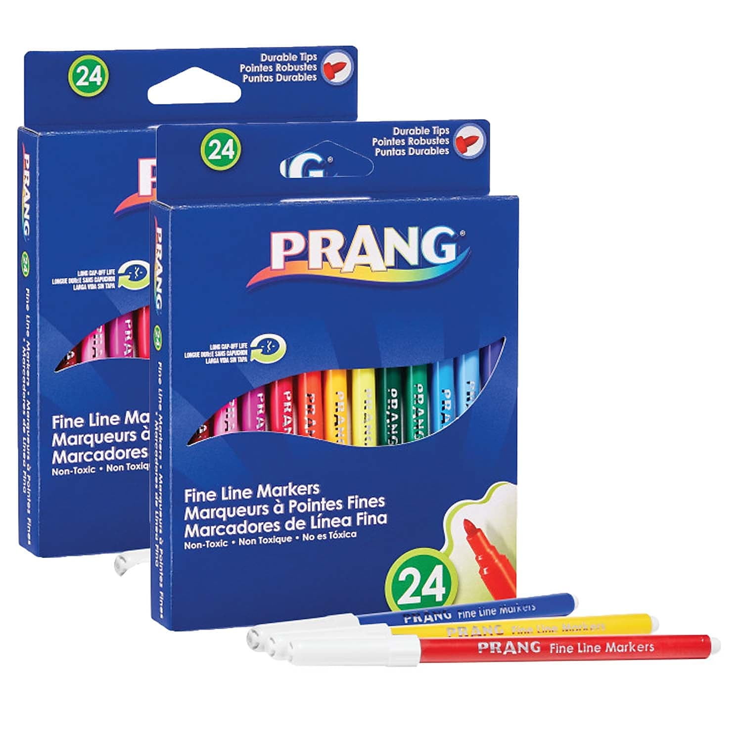 Prang® Classic Art Markers, Fine Line, 24 per Pack, 2 Packs - Walmart.com