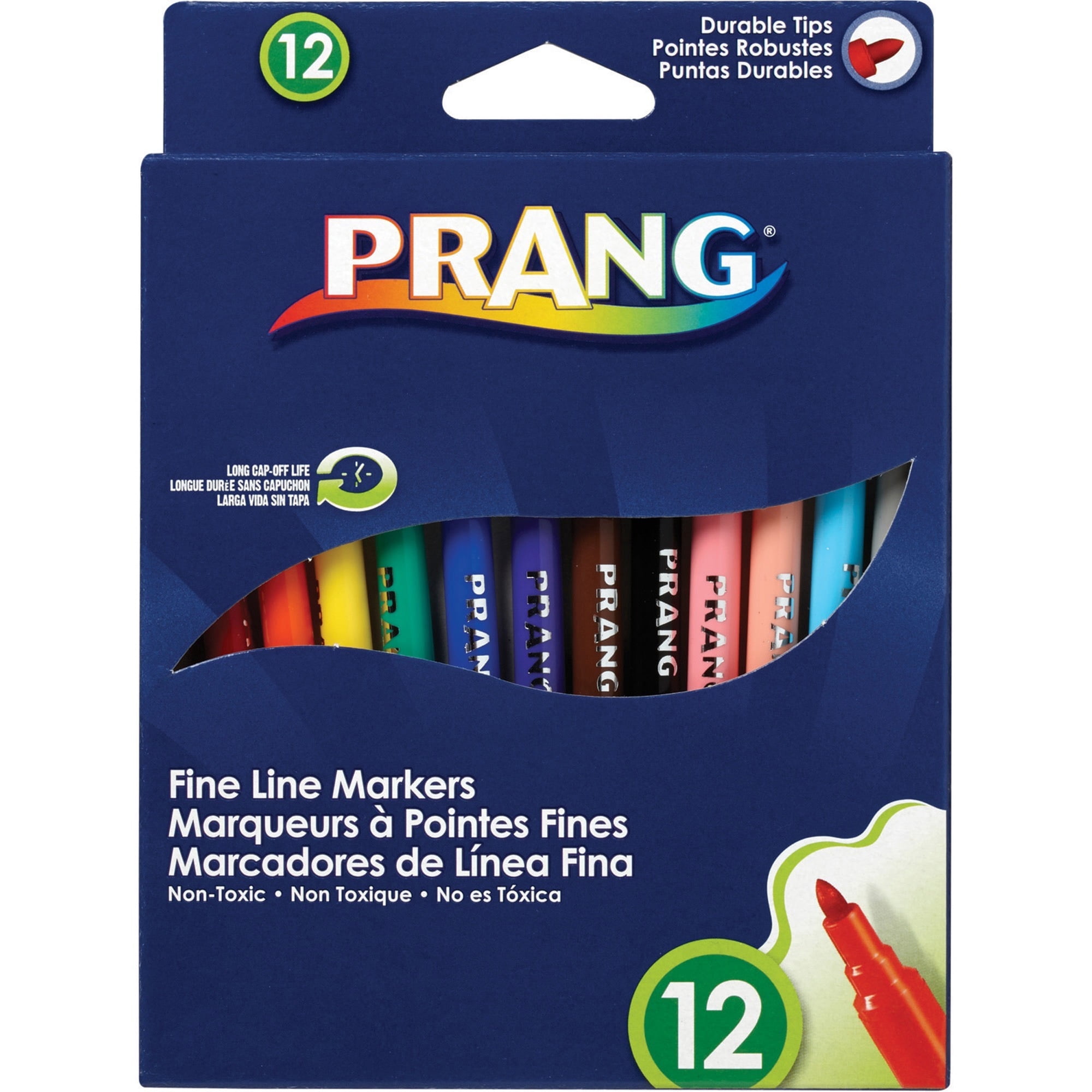 Prang Classic Art Markers, Fine Line, Assorted Colors, Set of 12 ...