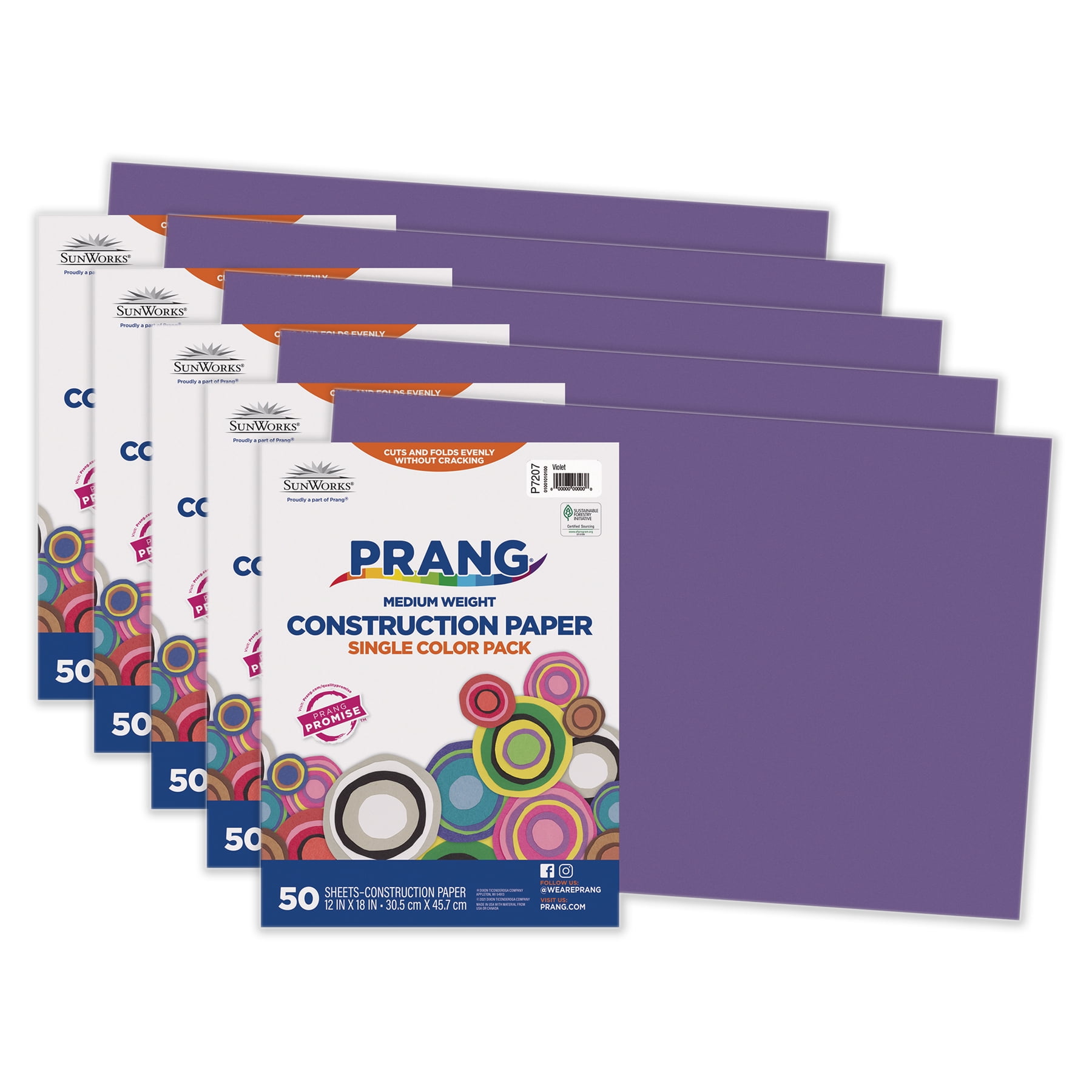 Prang Construction Paper, Medium Weight, Violet, 12" x 18", 50 Sheets ...