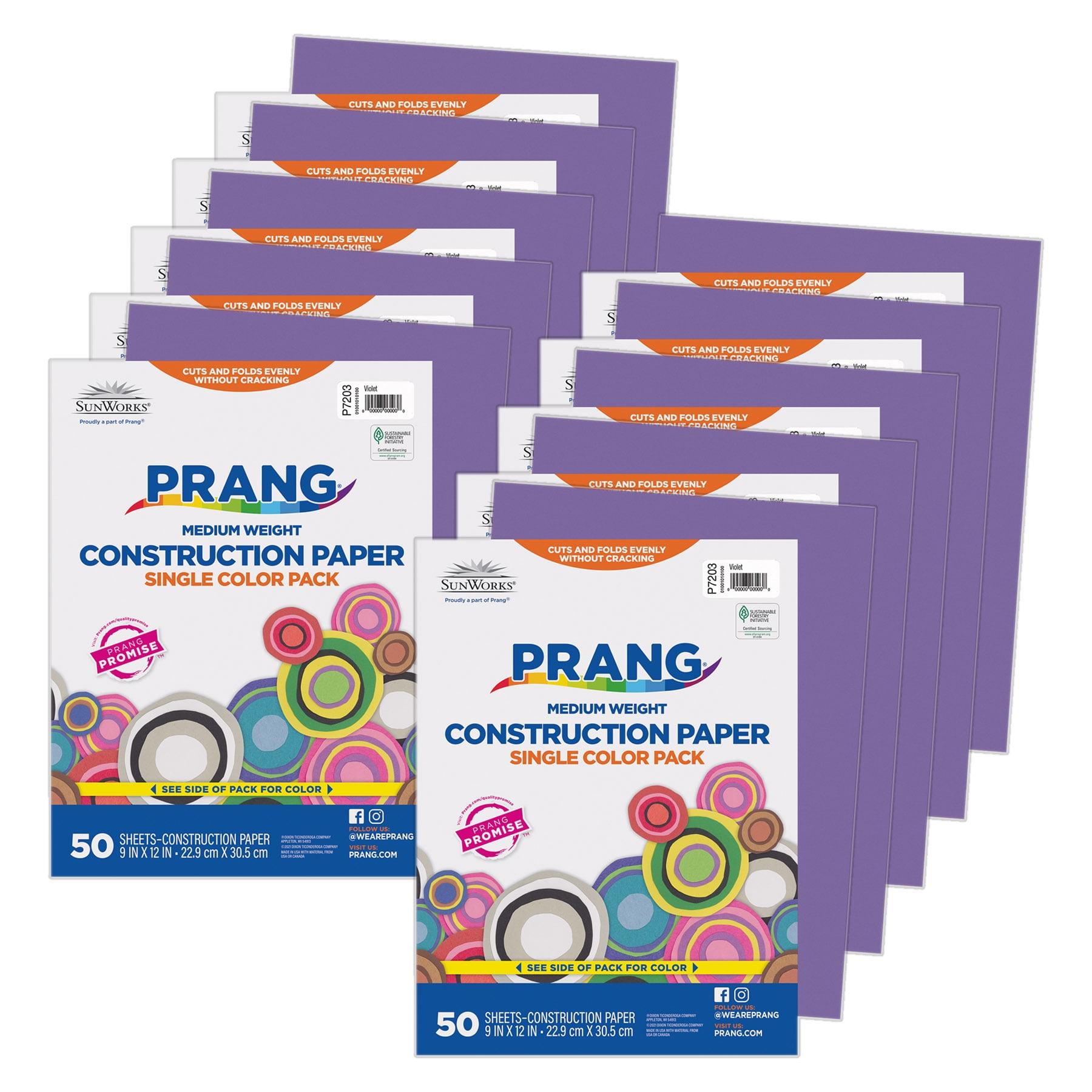 Prang Construction Paper, Medium Weight, Violet, 9