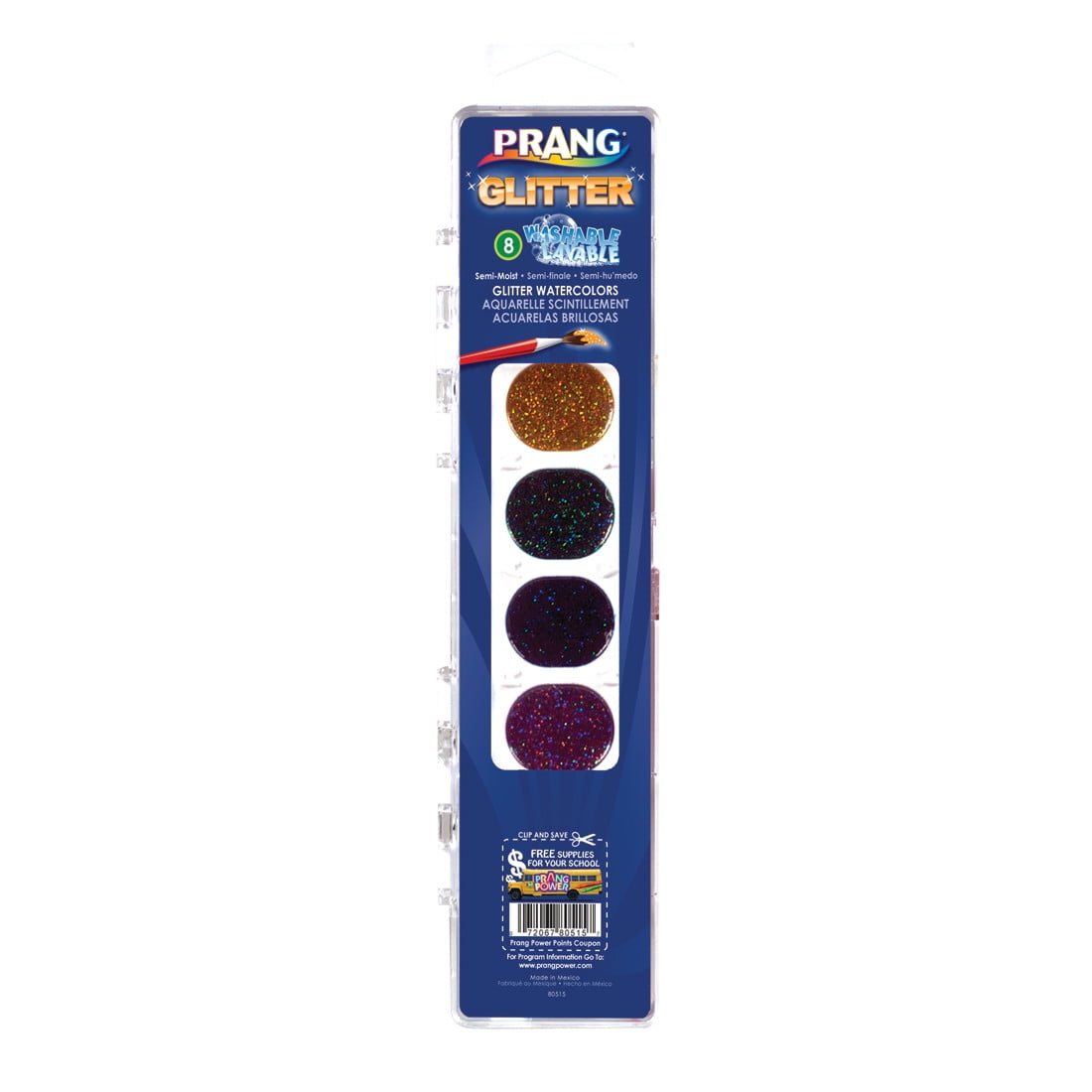 Prang Non-Toxic Washable Semi-Moist Watercolor Paint Set, Assorted ...