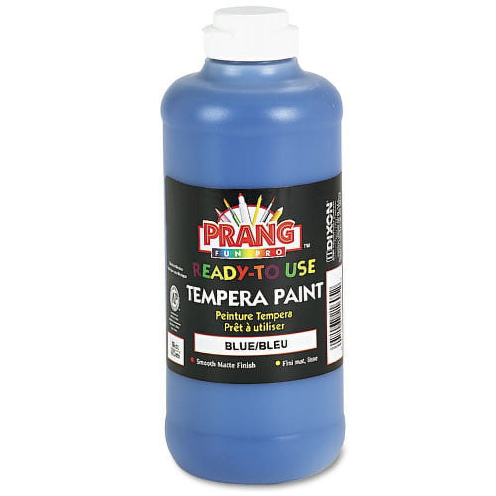 Prang Ready-To-Use Tempera Paint, Blue, 16 Oz Dispenser-Cap Bottle ...