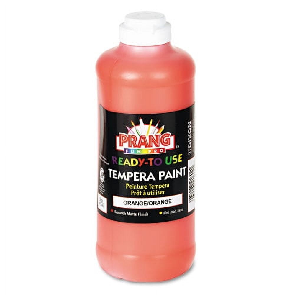 Prang Ready-to-Use Tempera Paint, Orange, 16 oz Dispenser-Cap Bottle ...