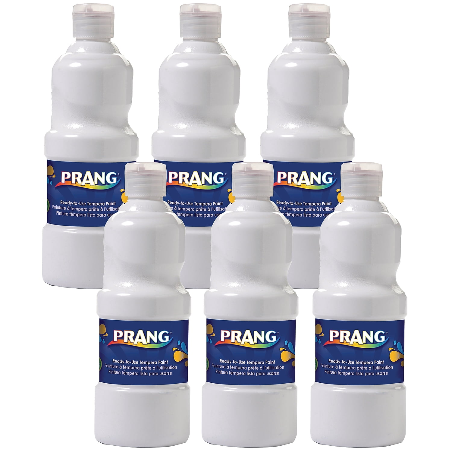 Prang Ready-to-Use Tempera Paint, White, 16 oz, Pack of 6 - Walmart.com