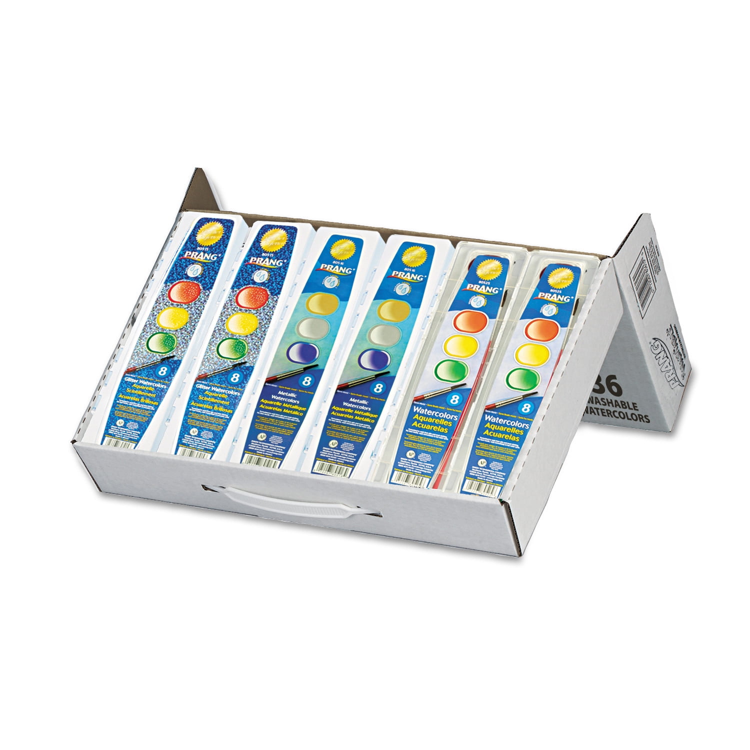 Prang Semi-Moist Washable Watercolor Masterpack, 36 Assorted 8-Color ...