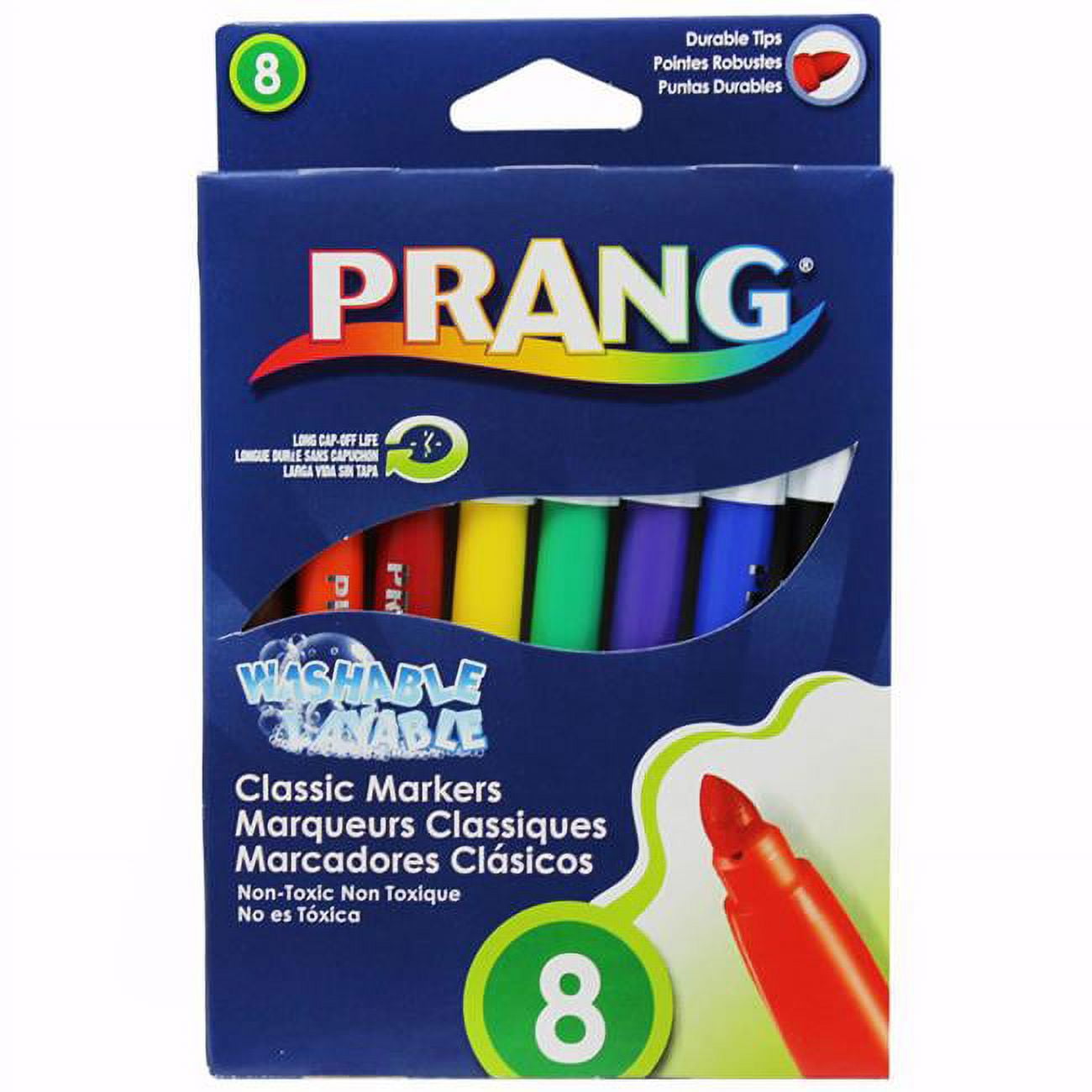 Prang® Washable Art Markers, Bullet Tip, 8 Per Pack, 6 Packs - Walmart.com