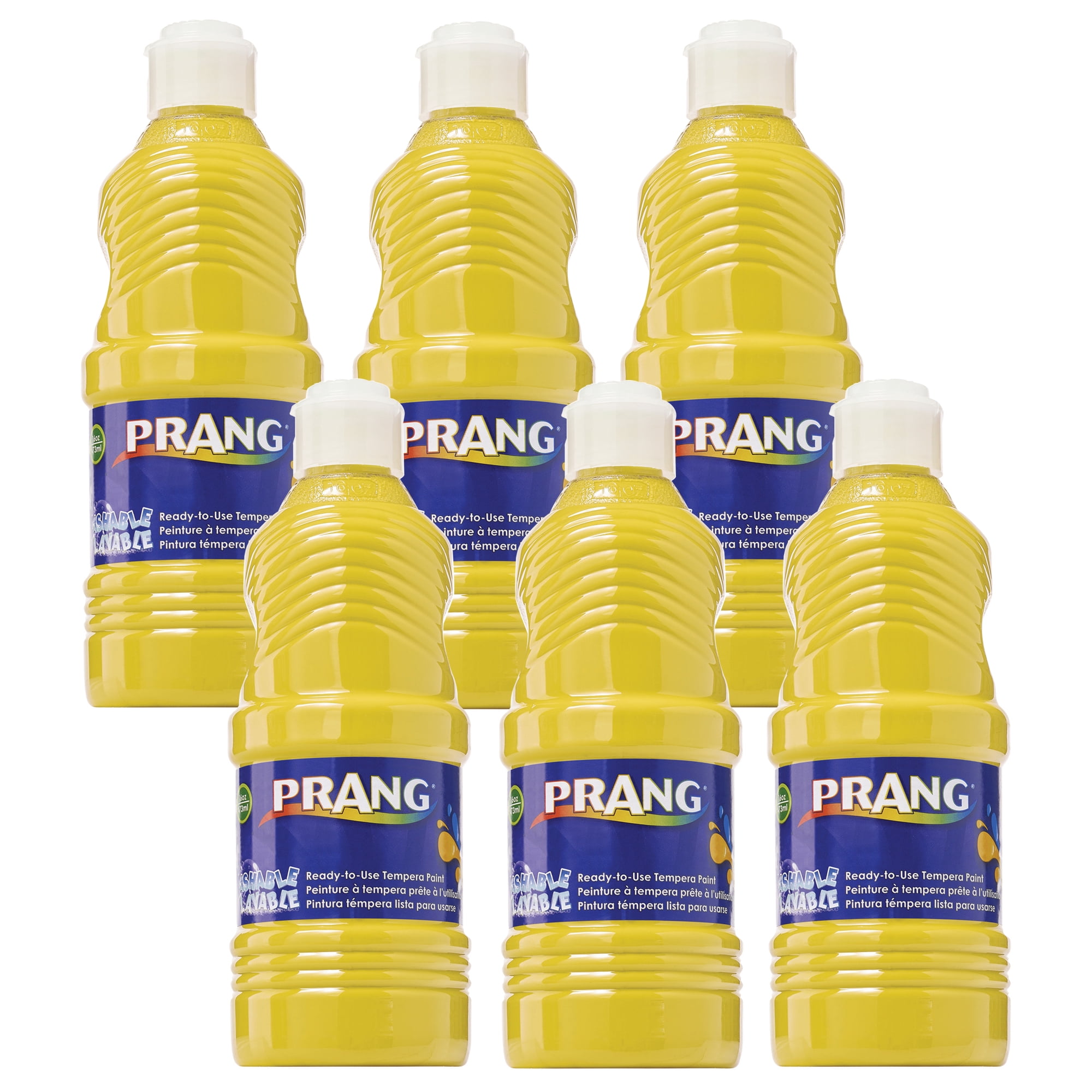 Prang Washable Tempera Paint, Yellow, 16 oz, Pack of 6 - Walmart.com