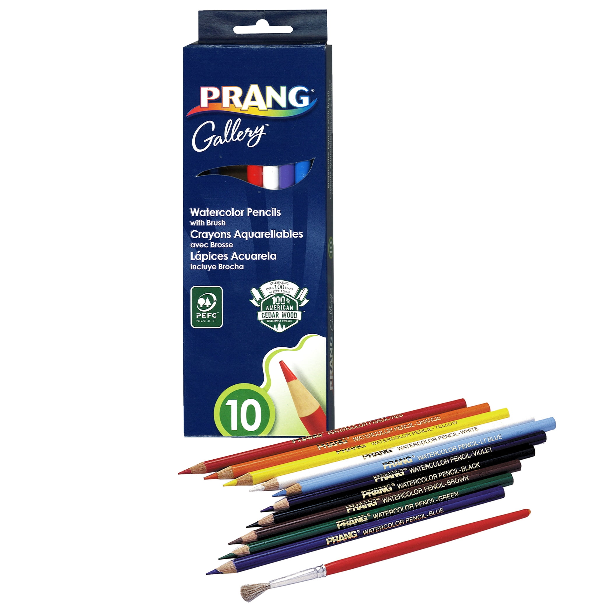 Prang® Watercolor Colored Pencils, 10 Per Pack, 6 Packs - Walmart.com