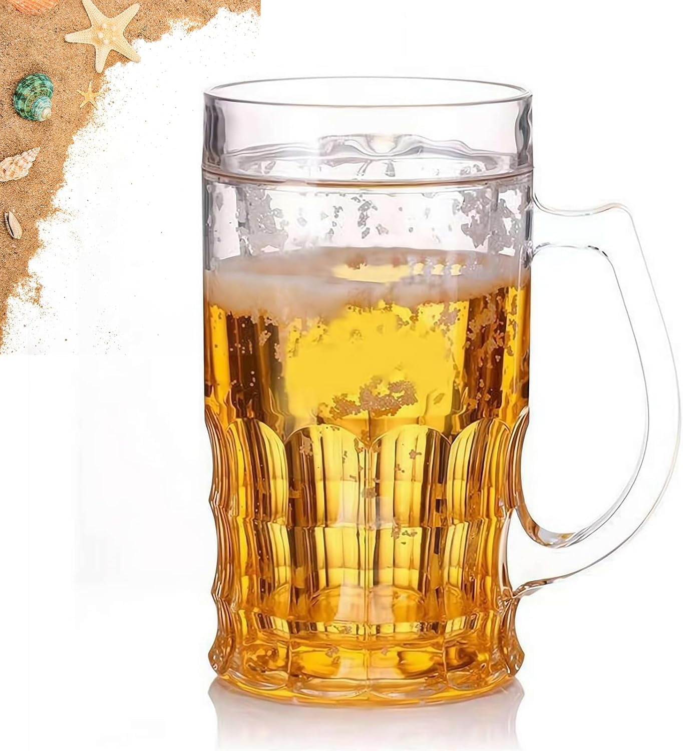 Prank Beer Mug, Fake Beer Mug, Funny Fake Beer Glasses, 400ml Realistic ...
