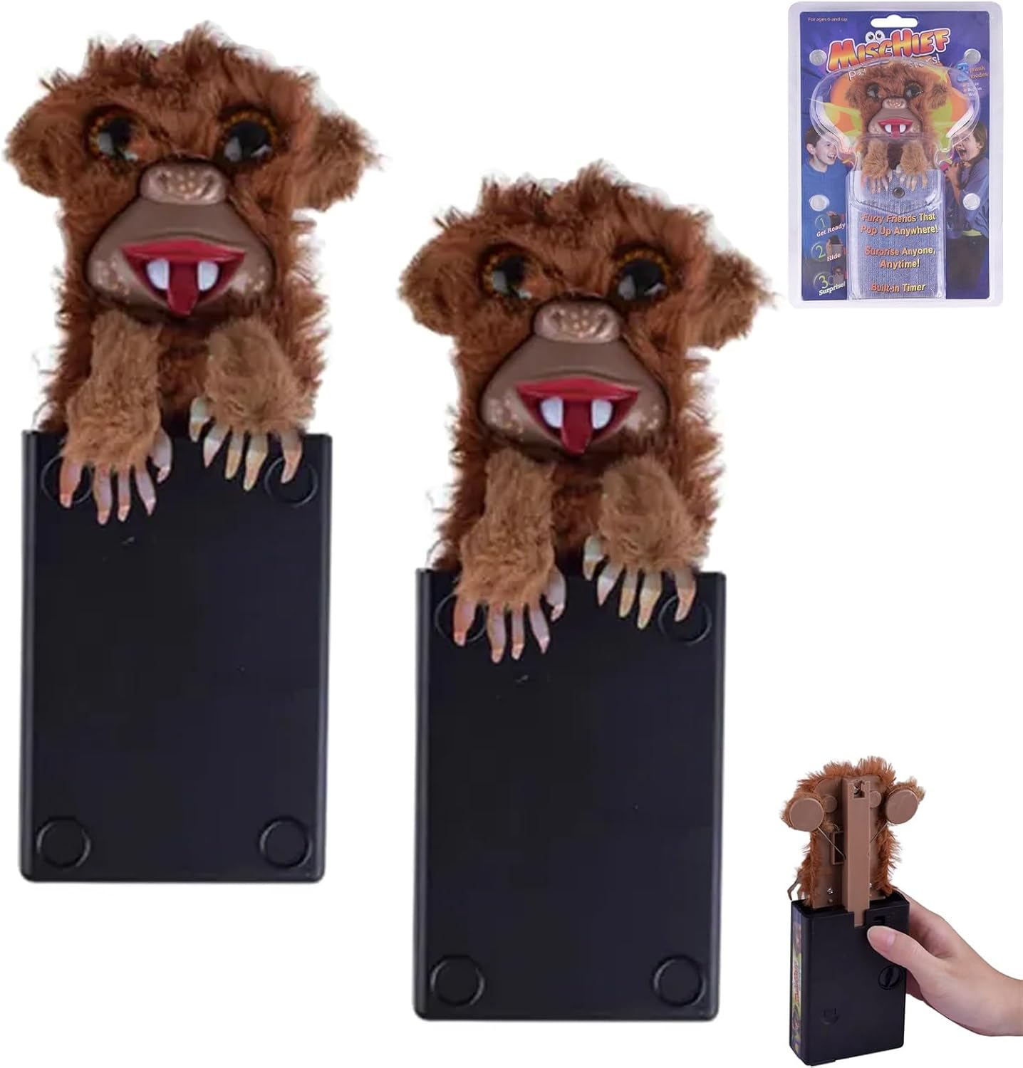 Prank Monkey Toy, 2024 Surprise Prank Monkey Toy, Pet Pranksters, Pop ...